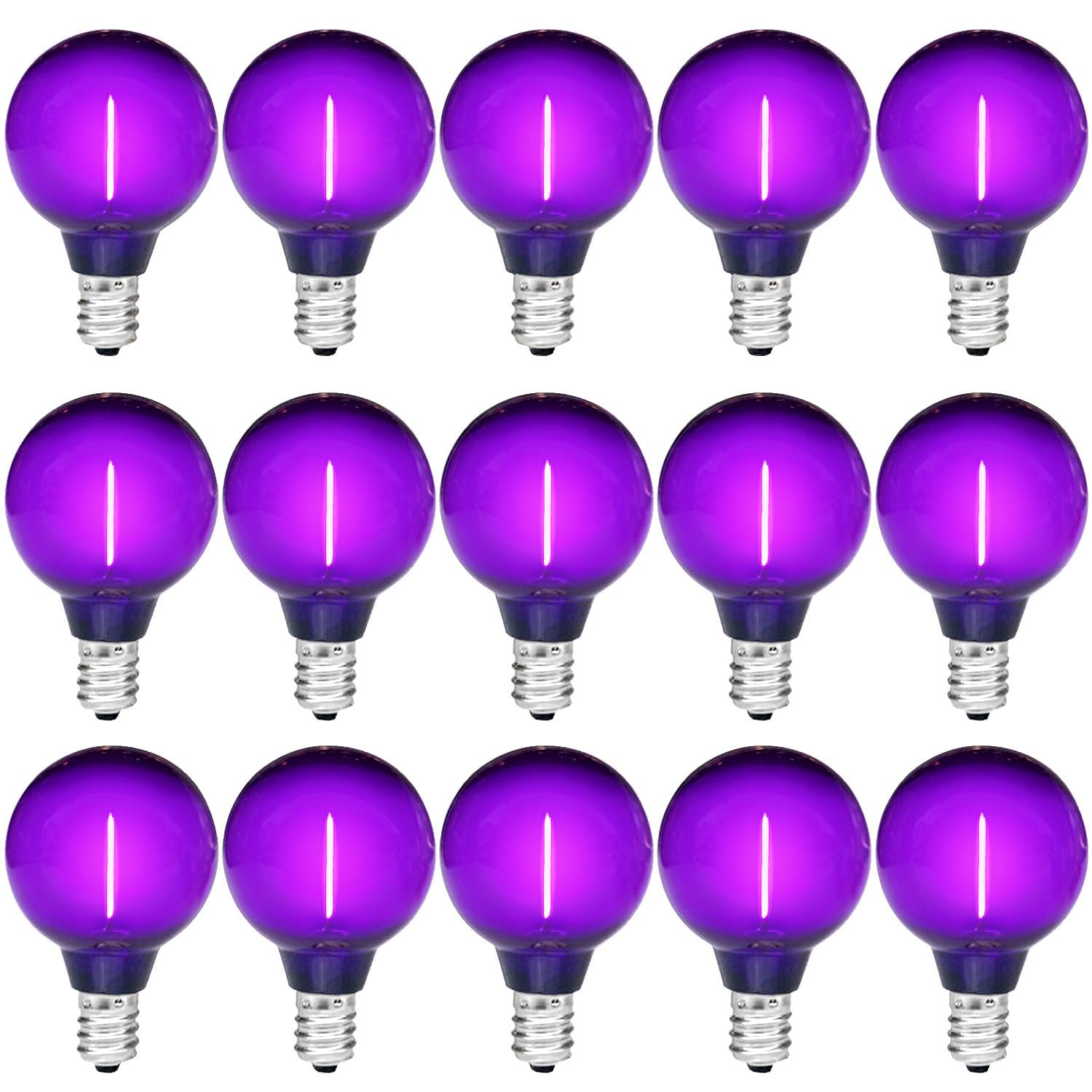 ZHZHLED Dark Purple Light Bulbs Plastic 1 Watt G40 LED Replacement ...