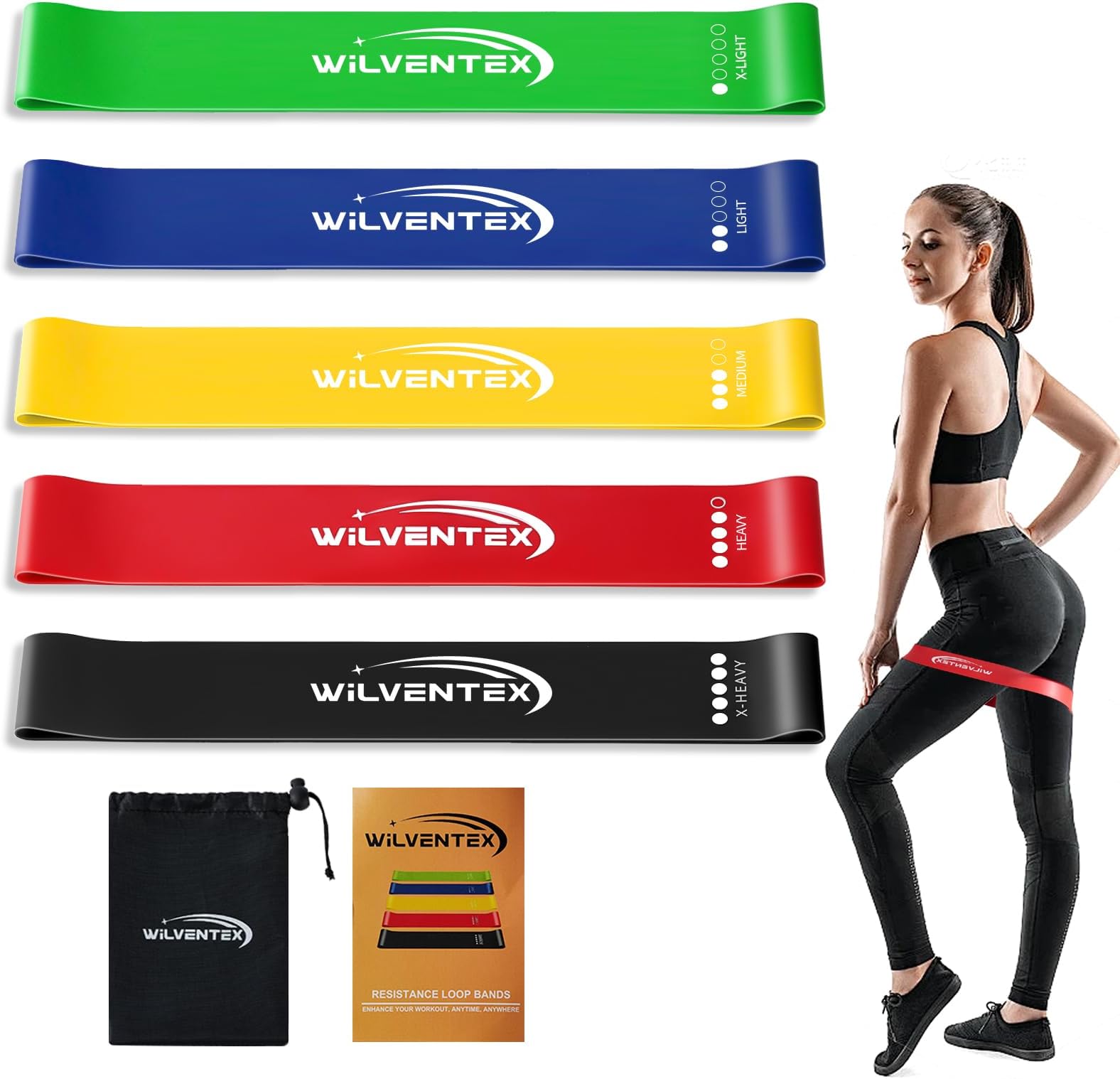 Resistance Bands Set, 3 Pack Professional Latex Elastic Bands for Home ...
