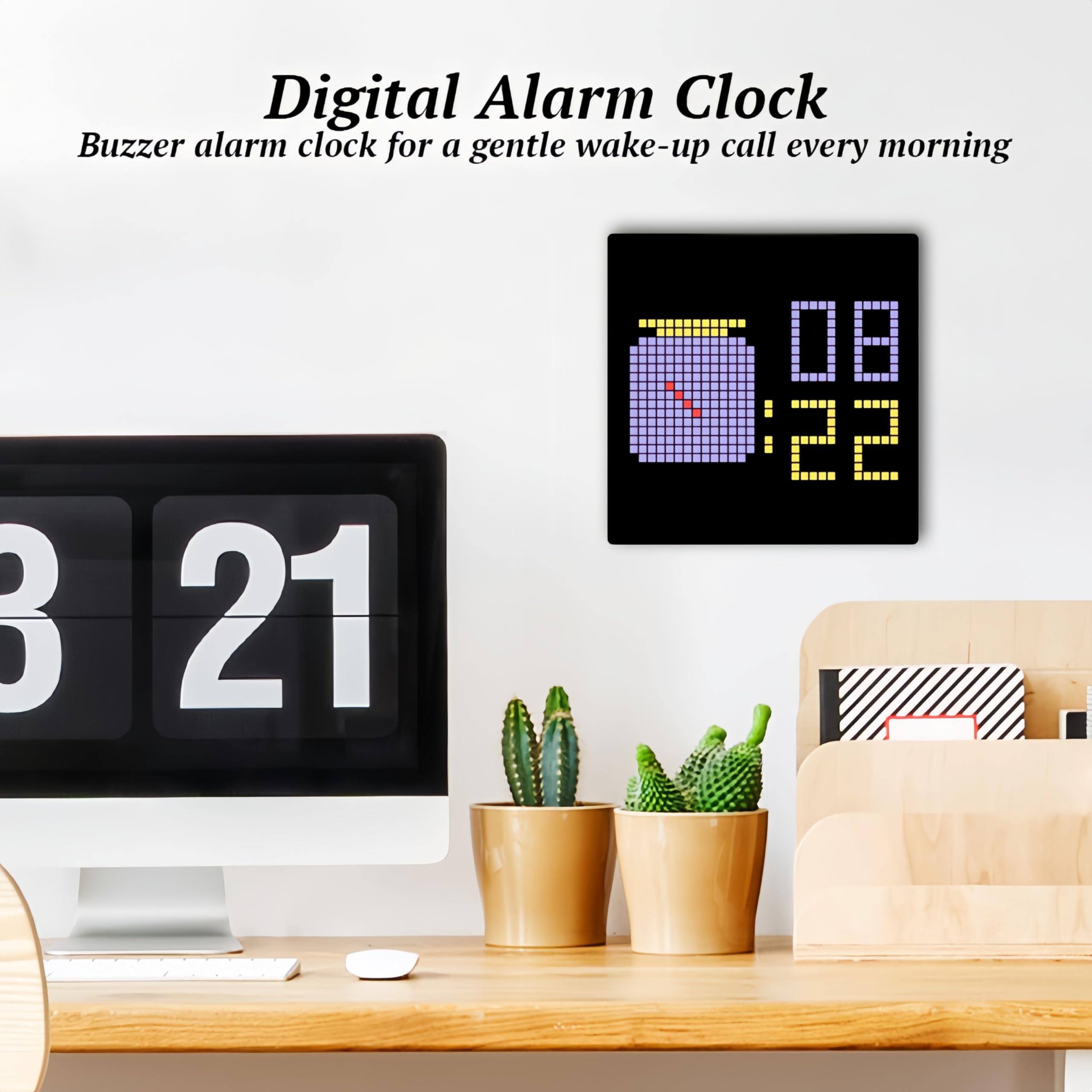 Snapklik.com : DIYOYOTM LED Pixel Art Display - Smart Digital Lamp Sets Calendar Pixel Matrix Panel