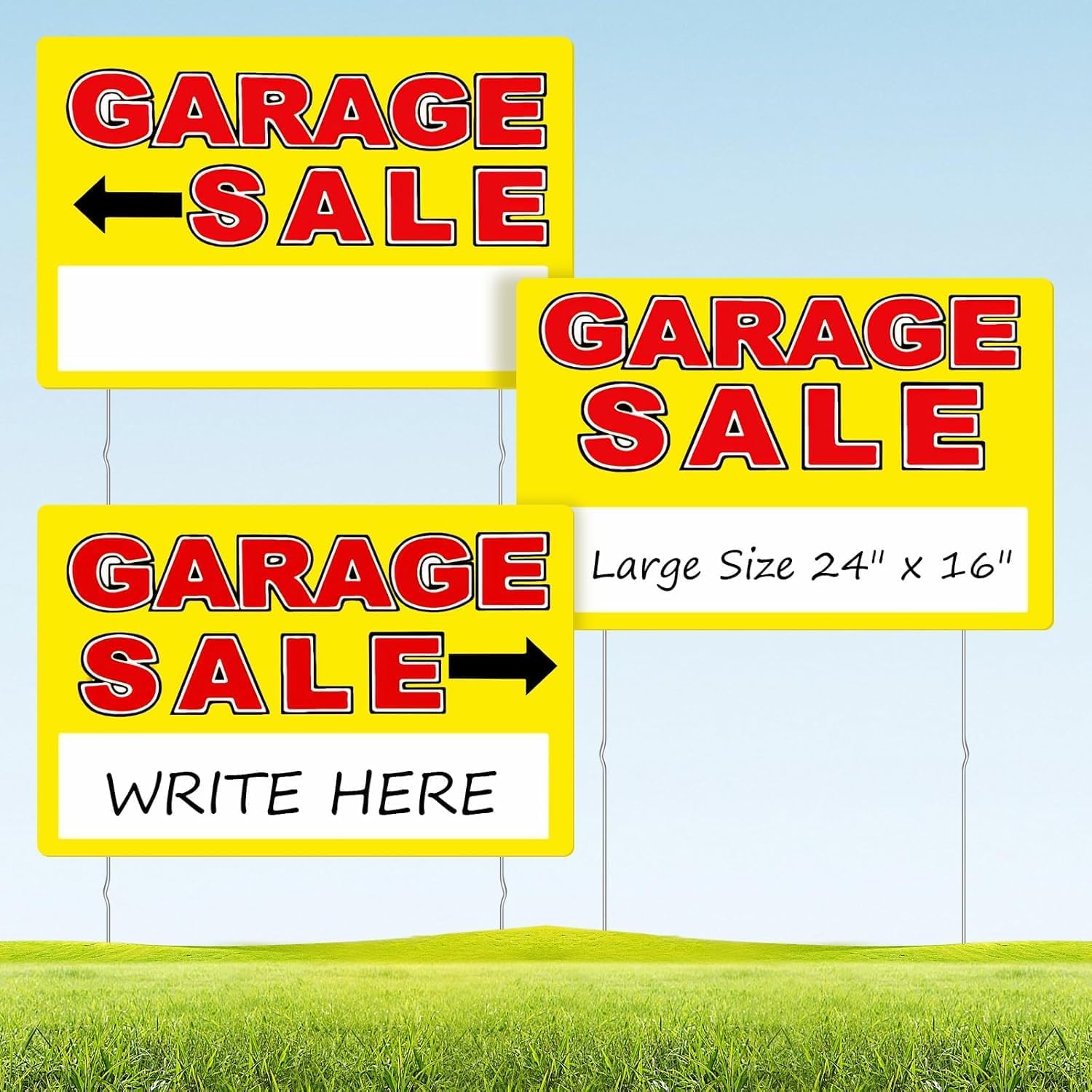 Amazon.com: Garage Sale Sign, Large Size 24" x 16" Garage Sale Signs ...