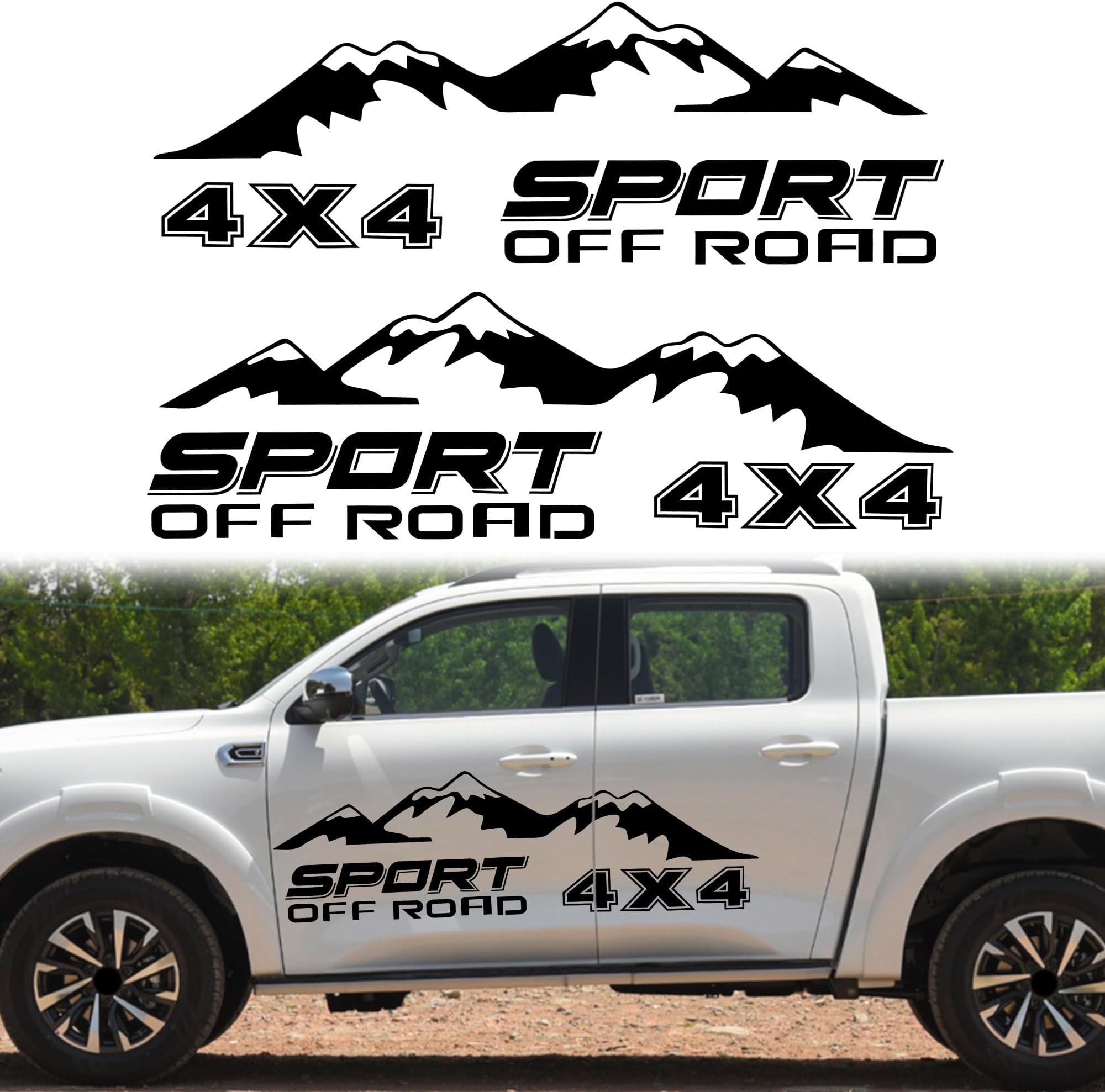Amazon.com - 4X4 Off Road Sport with Mountain Pattern Decal Stickers ...
