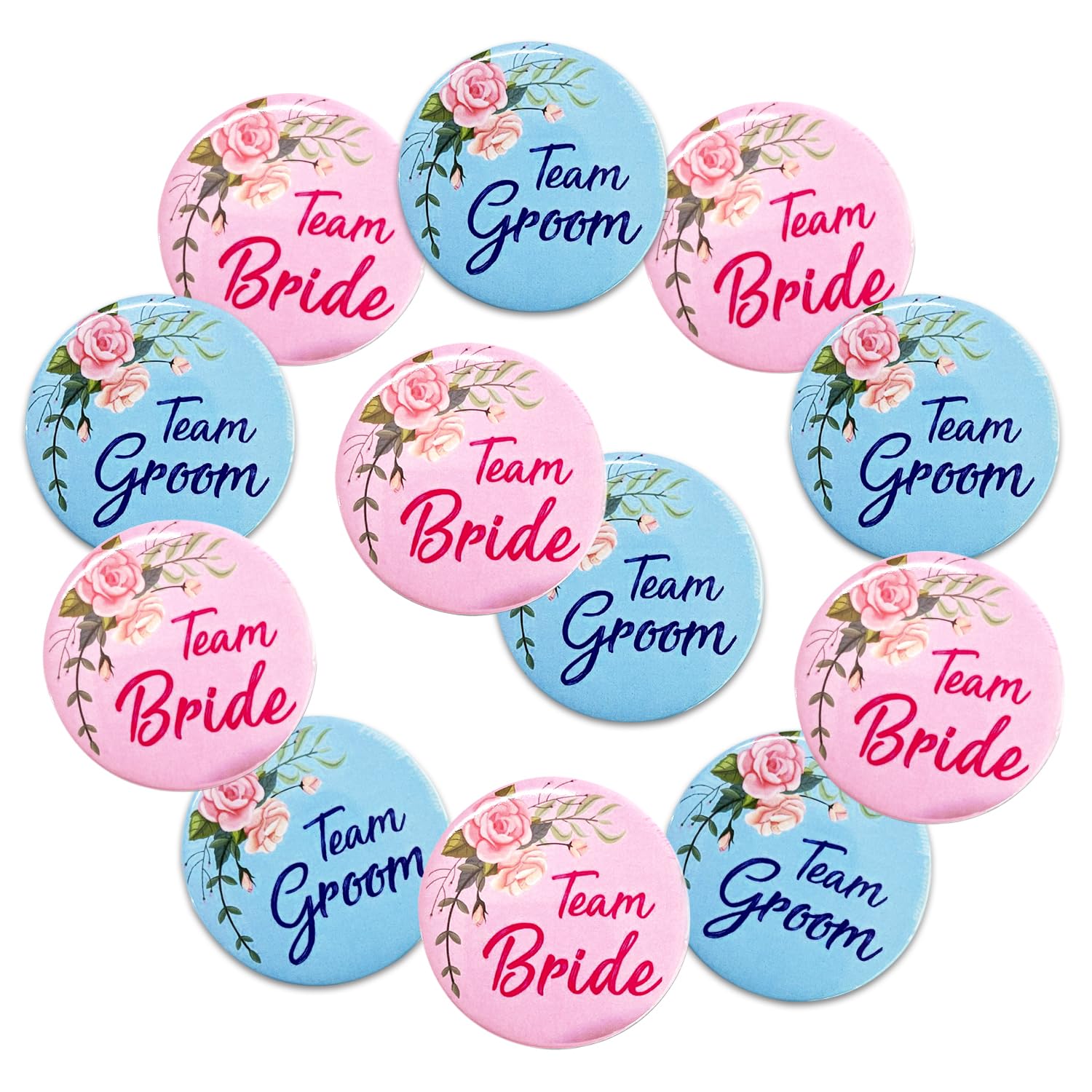 Zyozique ® Team Groom & Team Bride Badges Combo - Team Groom Badges ...
