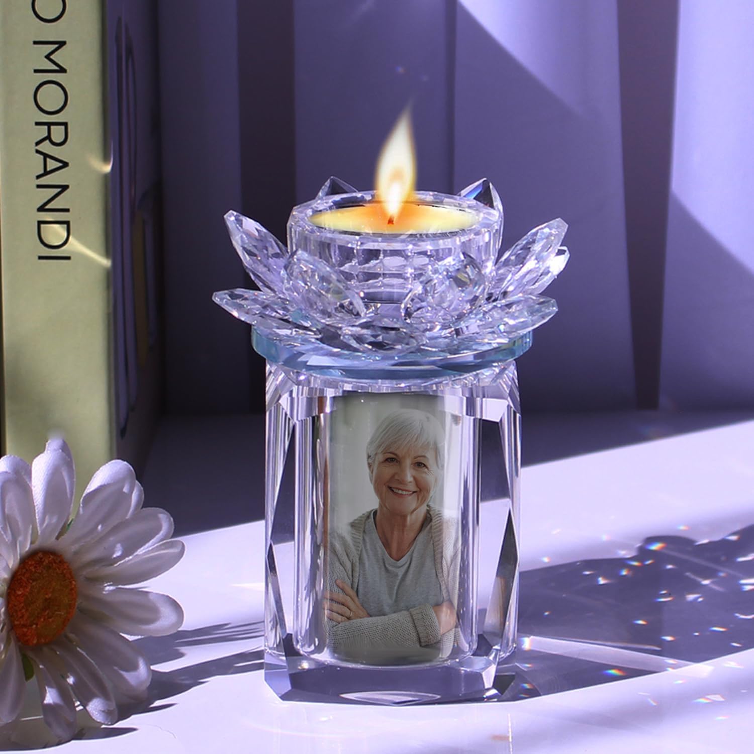 Amazon.com: Contid Mini Urns Crystal Ashes Cremation Keepsake Photo Urn ...