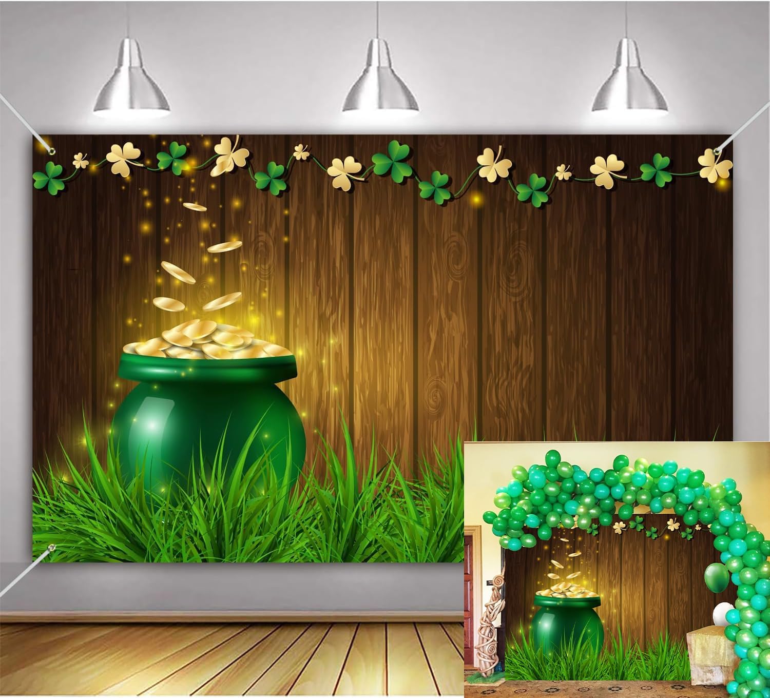 Amazon.com : JuneGrow St. Patrick's Day Photo Backdrop 71x43in Saint ...