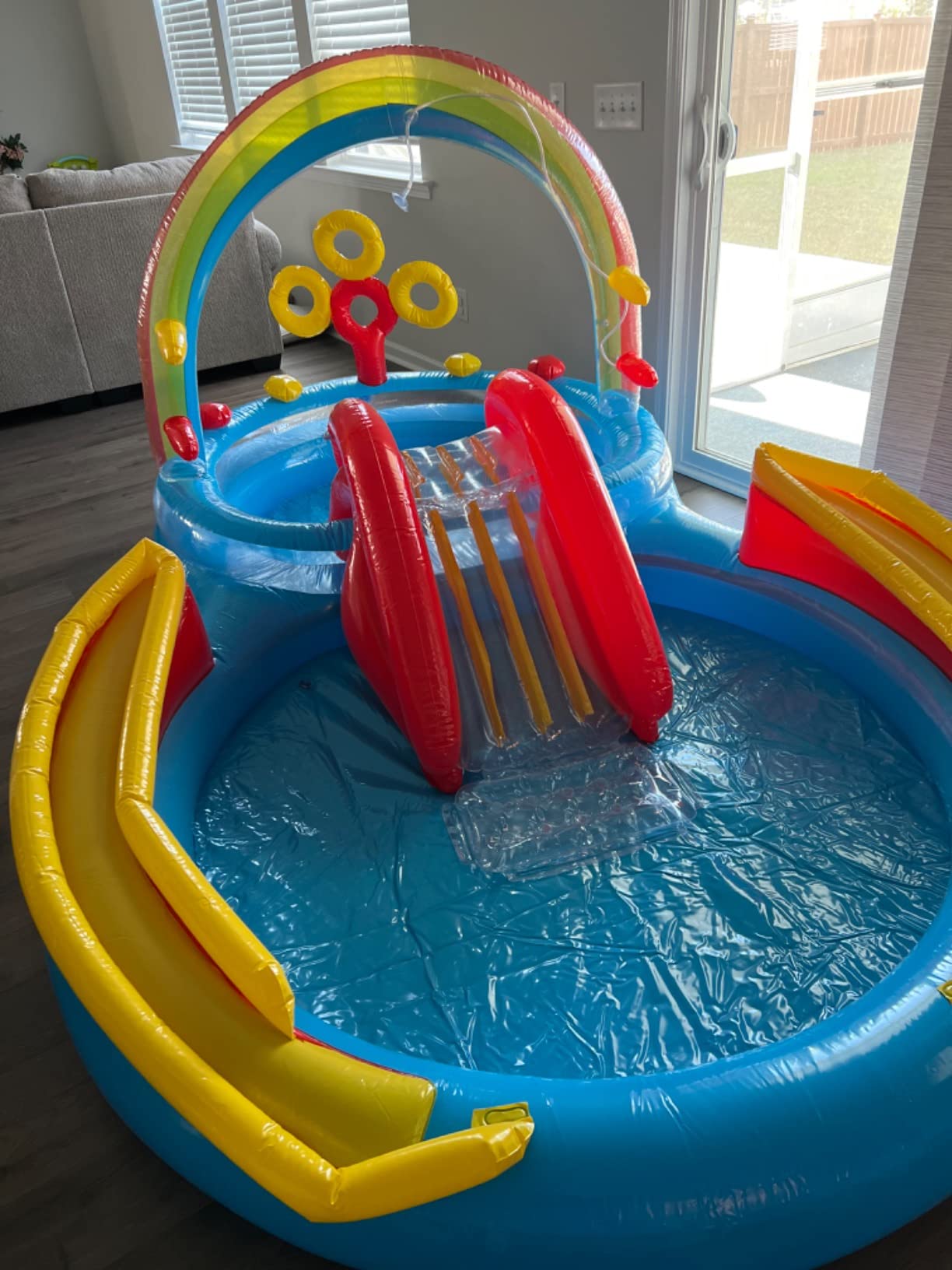 $9/mo - Finance Intex Rainbow Ring Inflatable Play Center, 117" X 76" X ...