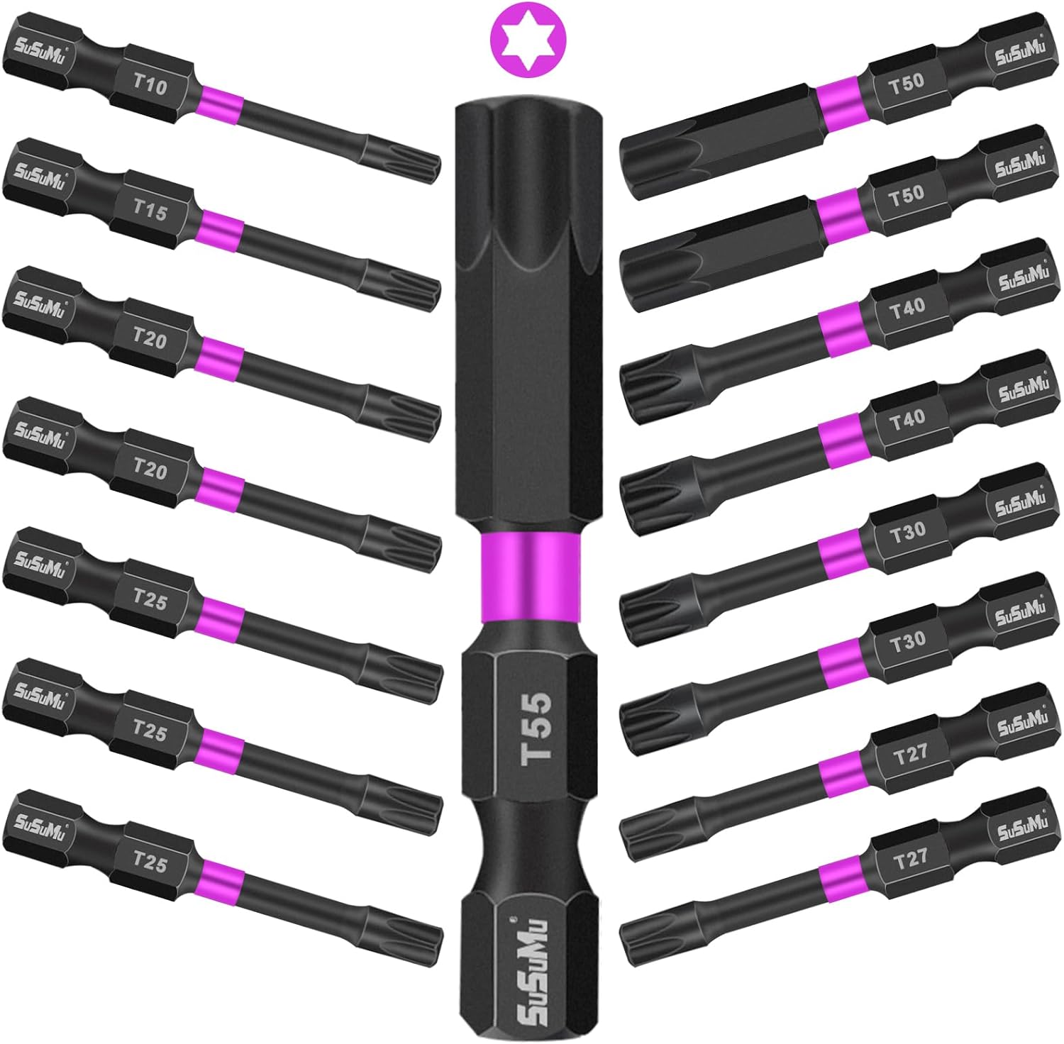 Torx Bits for Impact Driver,SuSuMu 16 Pieces 2 Inch Impact Tough ...