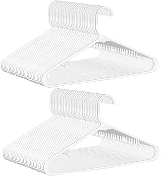 Amazon.com: SUPER DEAL Plastic Hangers 100 Pack, Clothes Hangers with ...