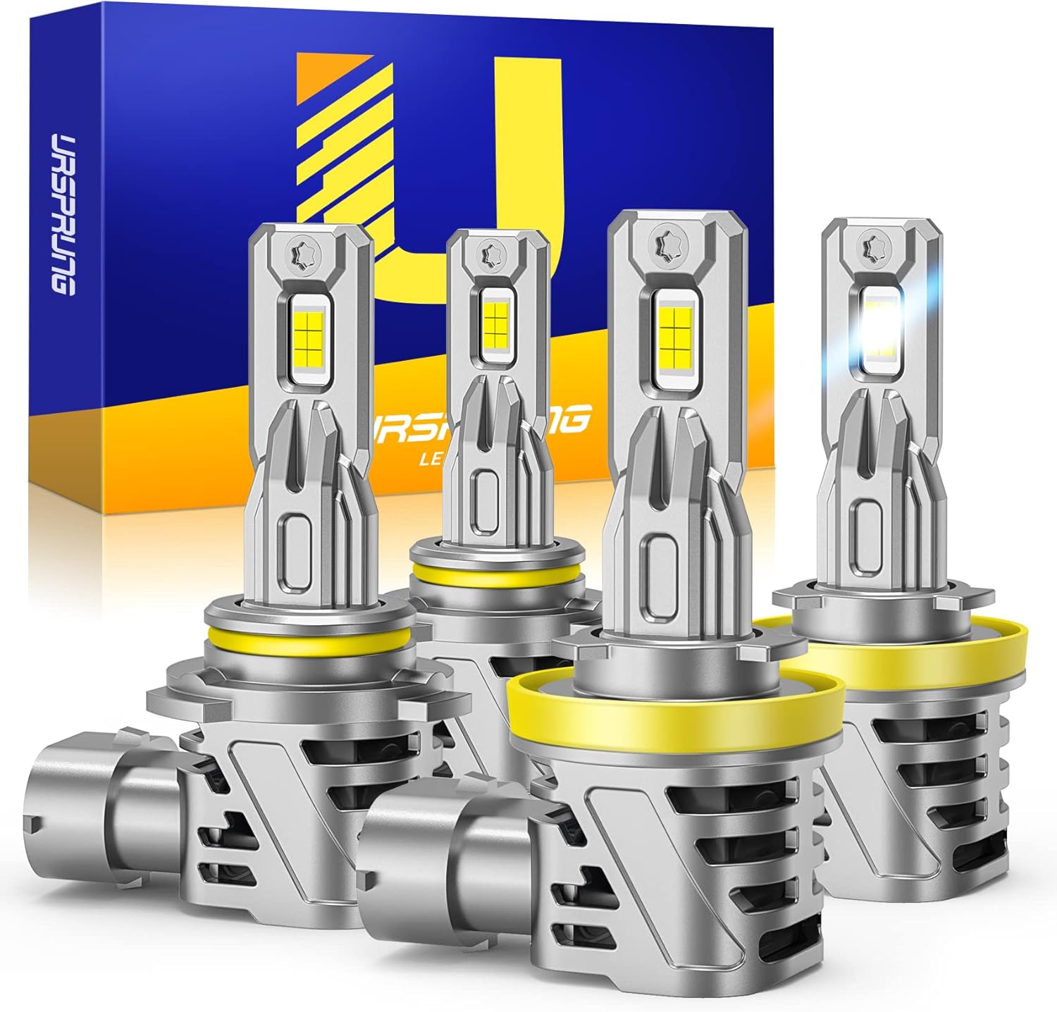 Ursprung Upgraded H11/H9/H8 9005/HB3 LED Bulbs Combo, 40000LM 600% ...