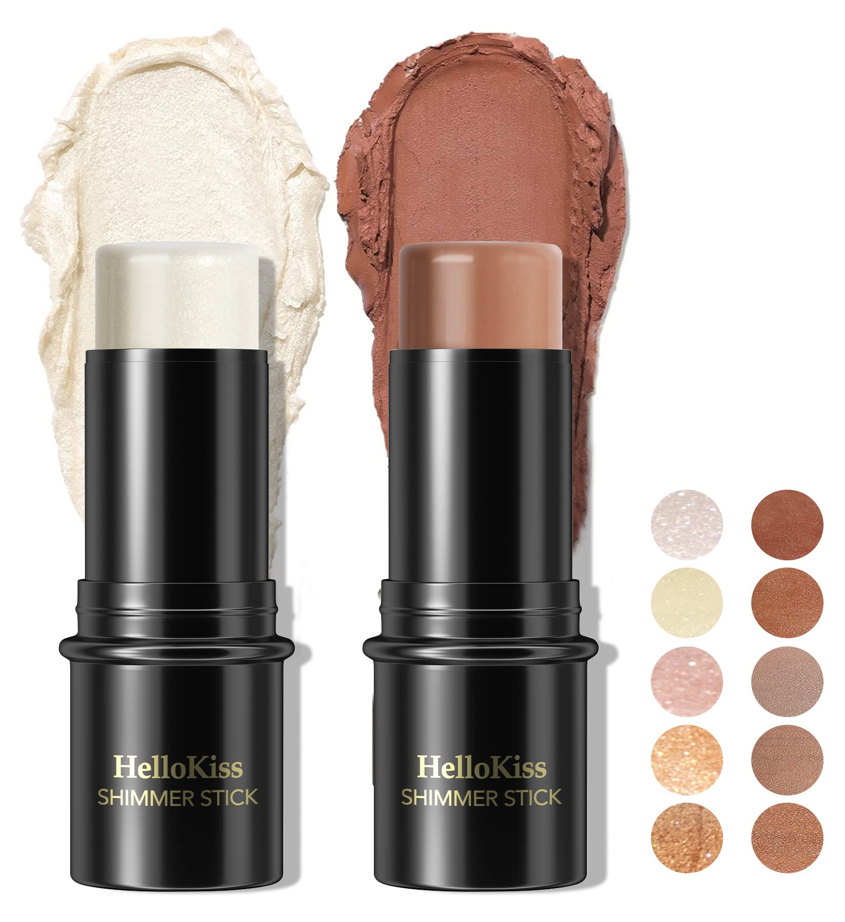 Amazon.com: POPMISOLER 2 pcs Makeup Highlighter Stick & Cream Contour ...