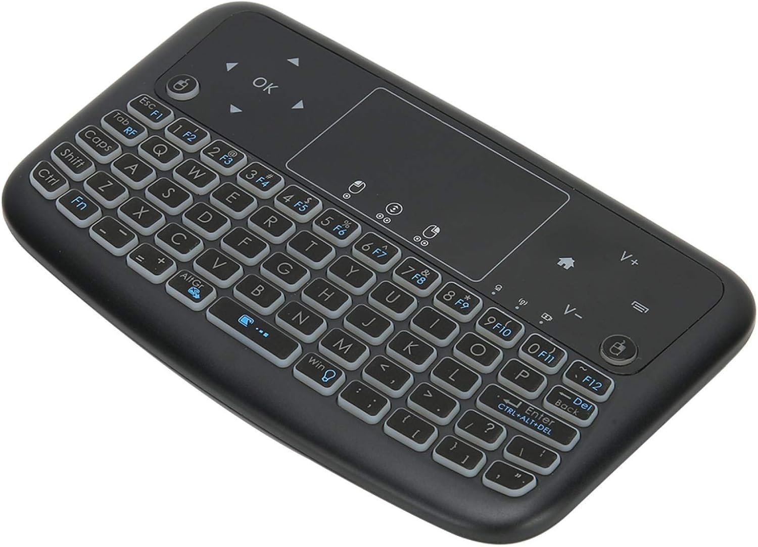 Smart Wireless Keyboard with 4-Color Backlight,Mini Rechargeable ...