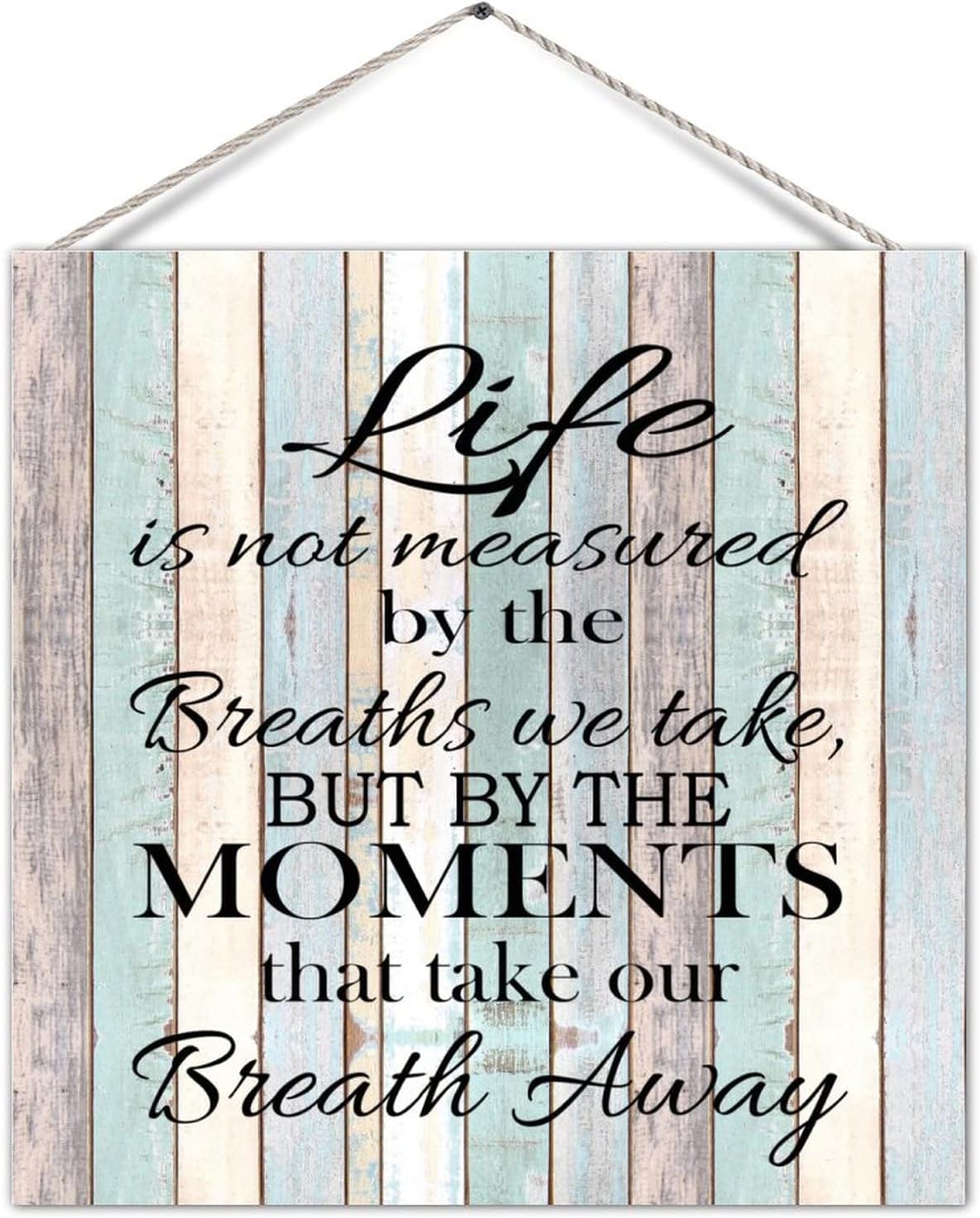 Amazon.com: Motivational Wood Sign Plaque Life is Not Measured by The ...