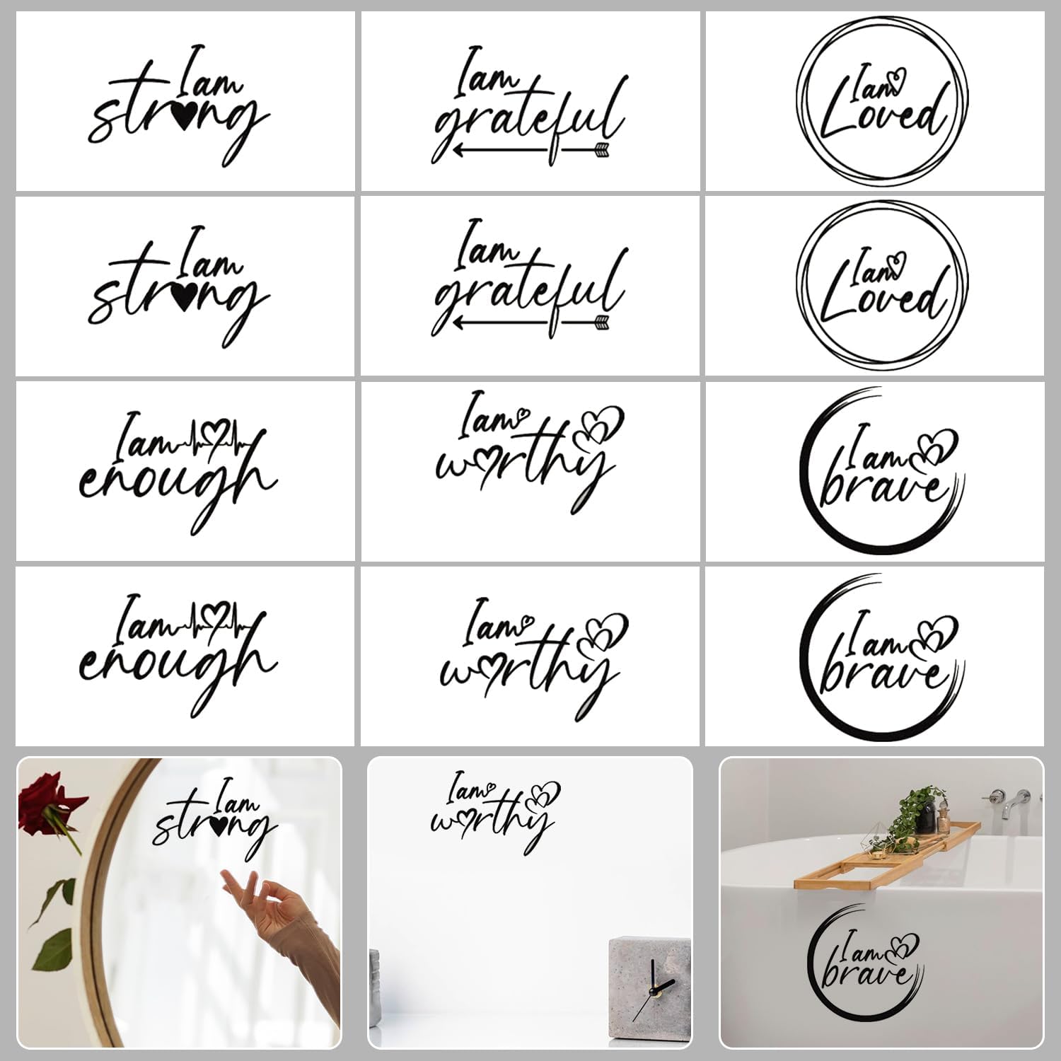 Amazon.com: Datesno Inspirational Vinyl Decal, Be Strong Quote, Wall ...