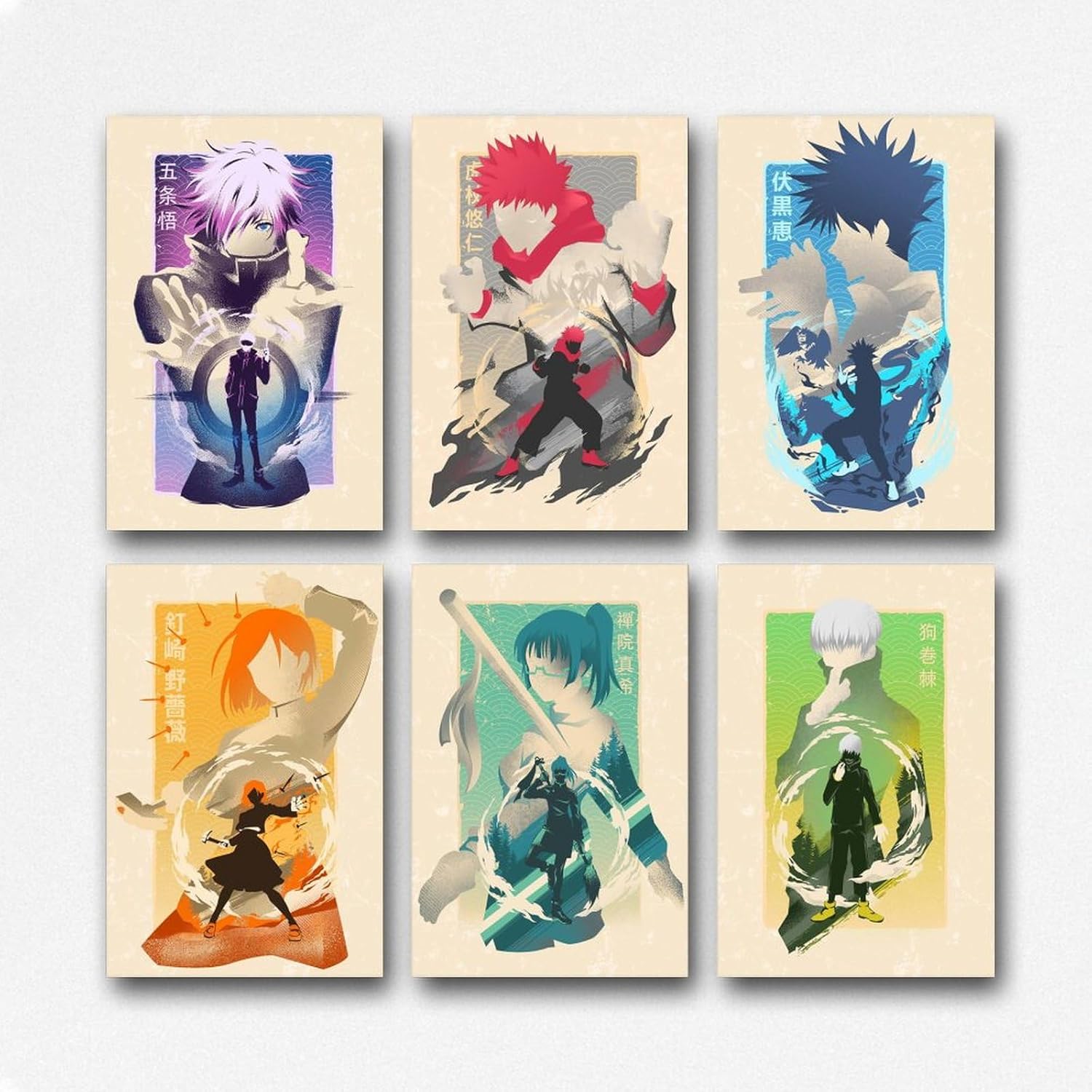 Amazon.com: MODADM 6 PCS Japanese Anime Jujutsu Kaisen Poster JJK ...