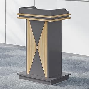 Amazon.co.jp: Wooden Podium, Portable Lecture Stand, Reception Desk ...