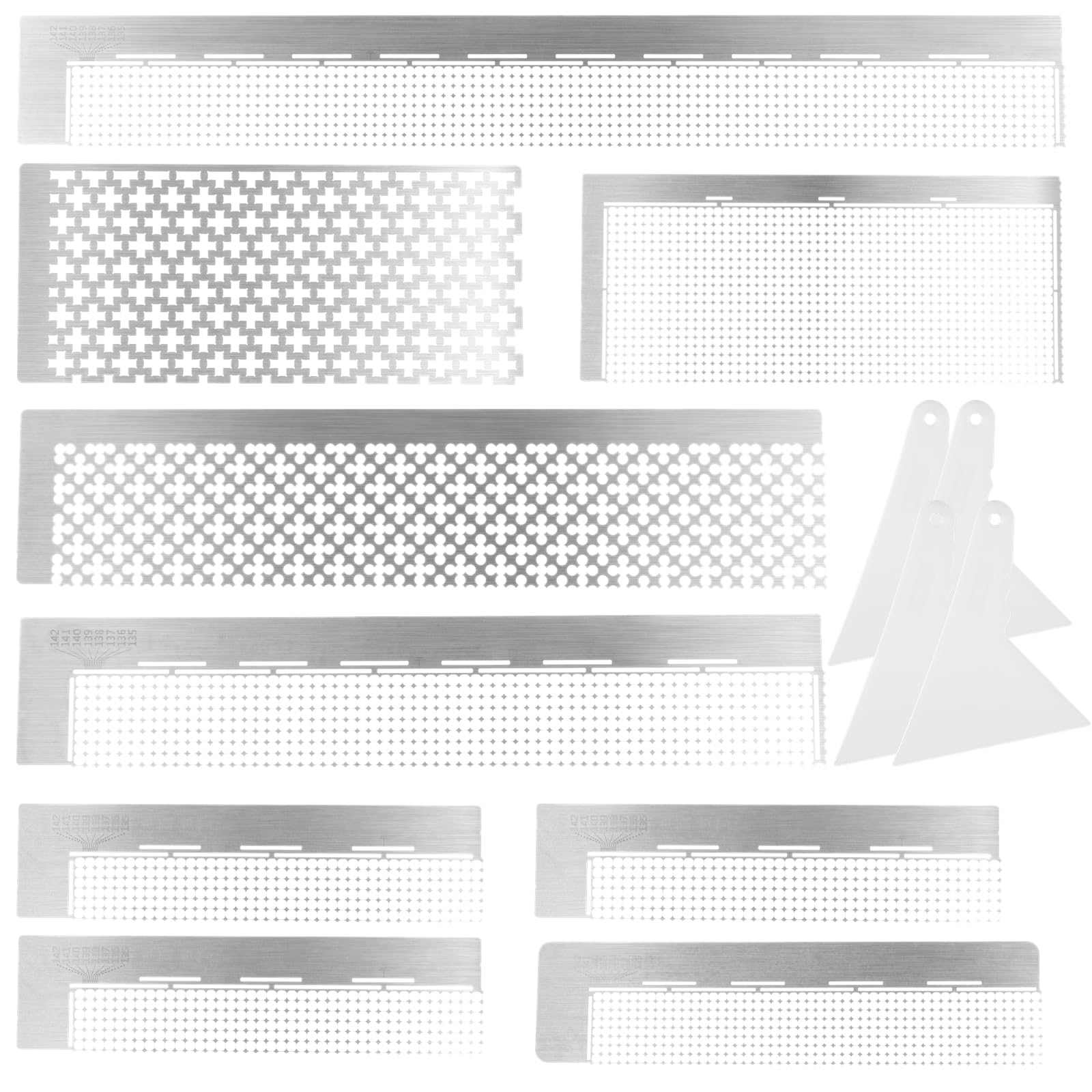 Amazon.com: Varku 14 Pcs Diamond Painting Rulers, Stainless Steel ...