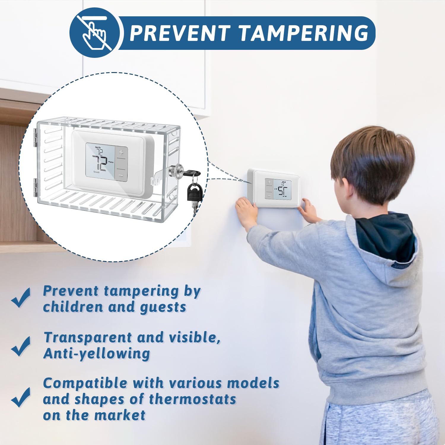 Snapklik.com : Transparent Thermostat Cover, Wall-Mounted Thermostat ...