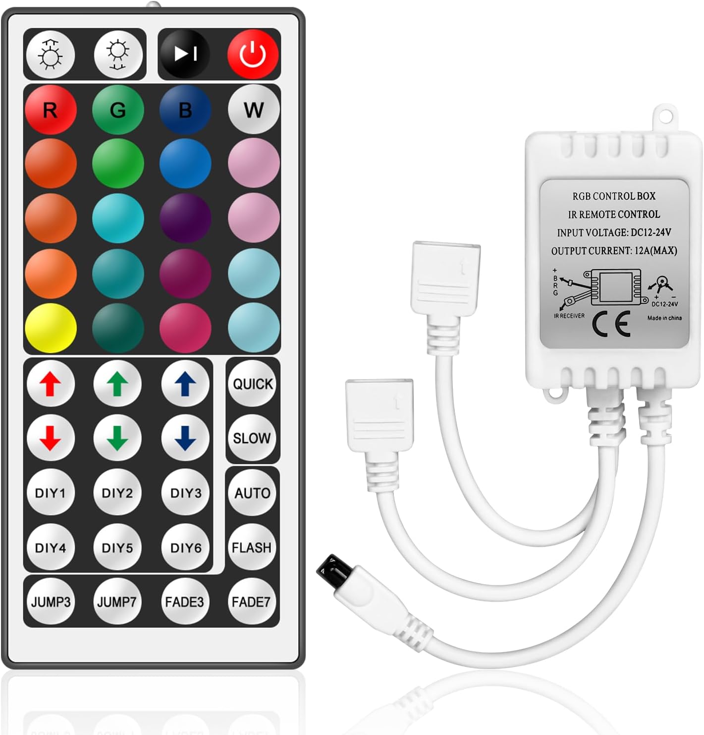 VIPMOON 44 Key Wireless IR Remote Controller Dimmer Switch, 4 Pin 2 ...