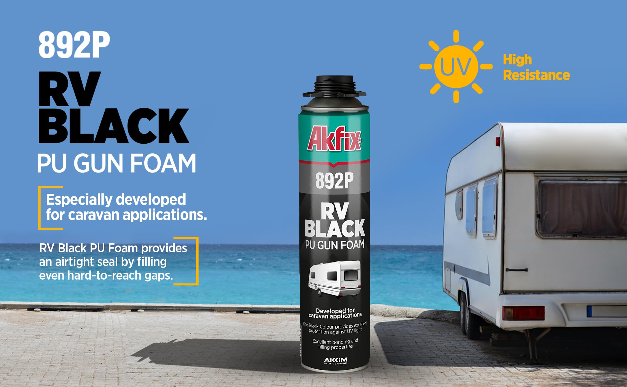 Snapklik.com : Akfix 892P Black Spray Foam Sealant Kit - UV Resistant ...