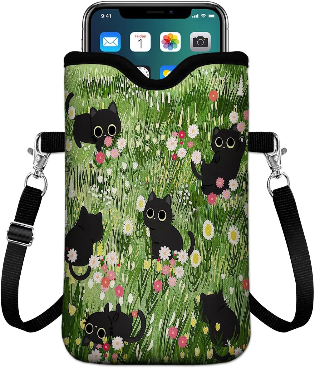 Amazon.com: GEGEPINK Universal Phone Sleeve Pouch with Crossbody Strap ...