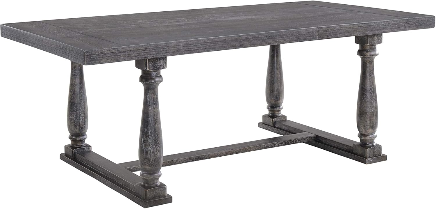 Amazon.com - Acme Bernard Dining Table in Weathered Gray Oak - Tables