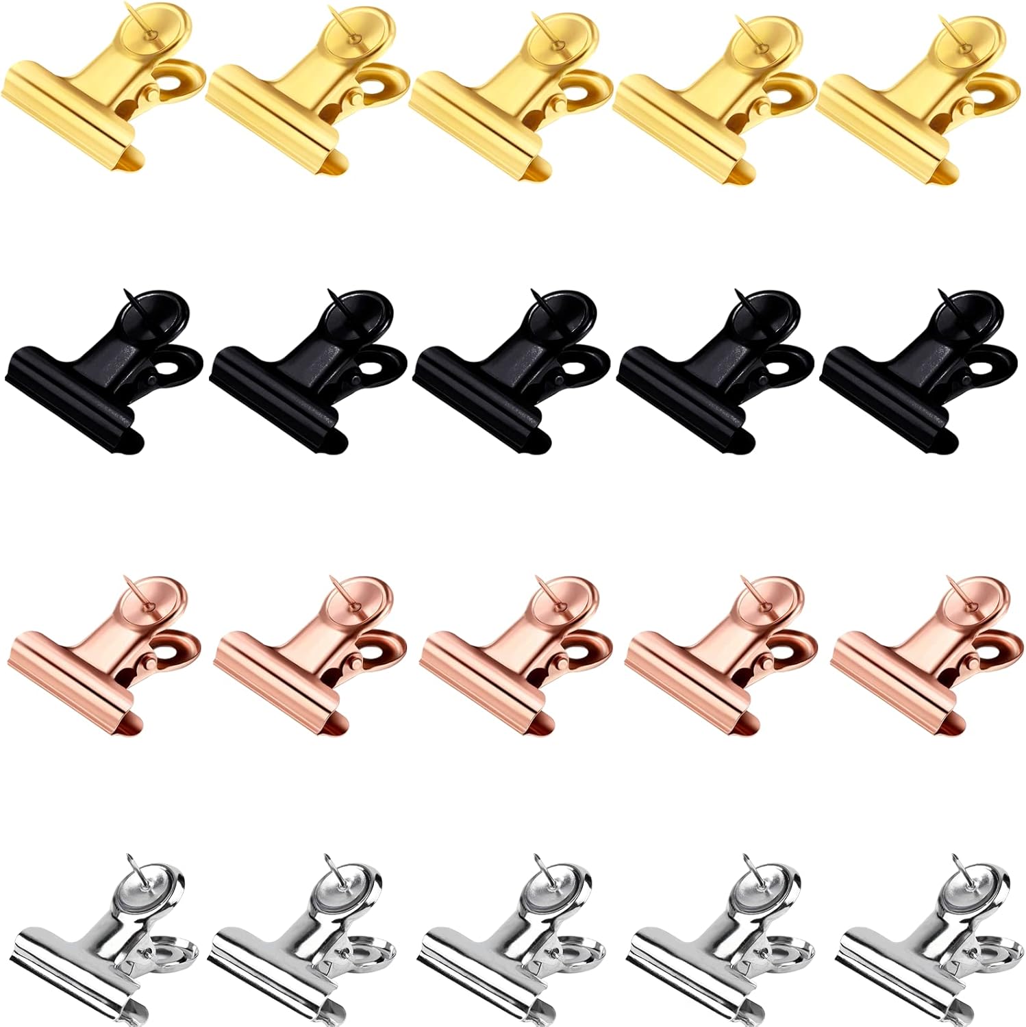 Amazon.com: 4 Color Push Pin Clips,Thumb Tacks with Clips 20 Pcs ...