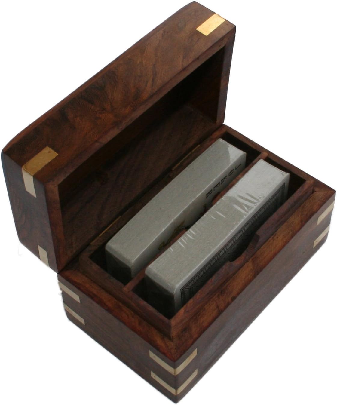 Twin pack wooden card box with Two Packs of Cards – TopToy