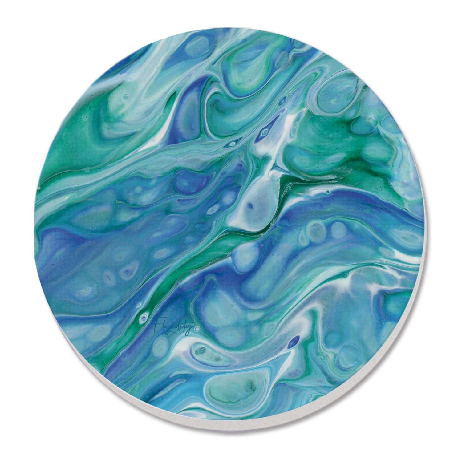 Amazon.com | Thirstystone Fluidity Ocean Splash Drink Coaster Set: Coasters
