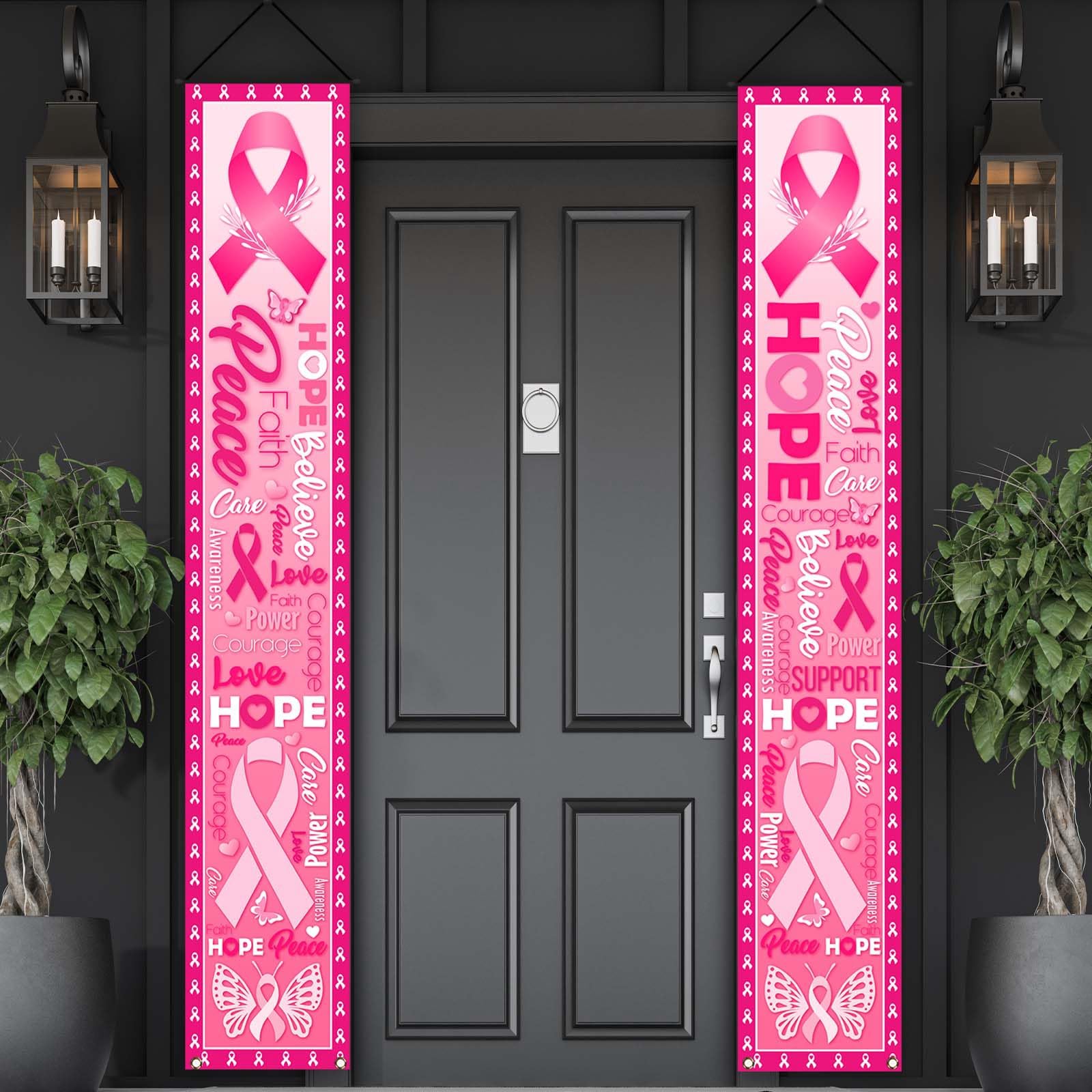 Amazon.com: Breast Cancer Awareness Banner Breast Cancer Decorations ...