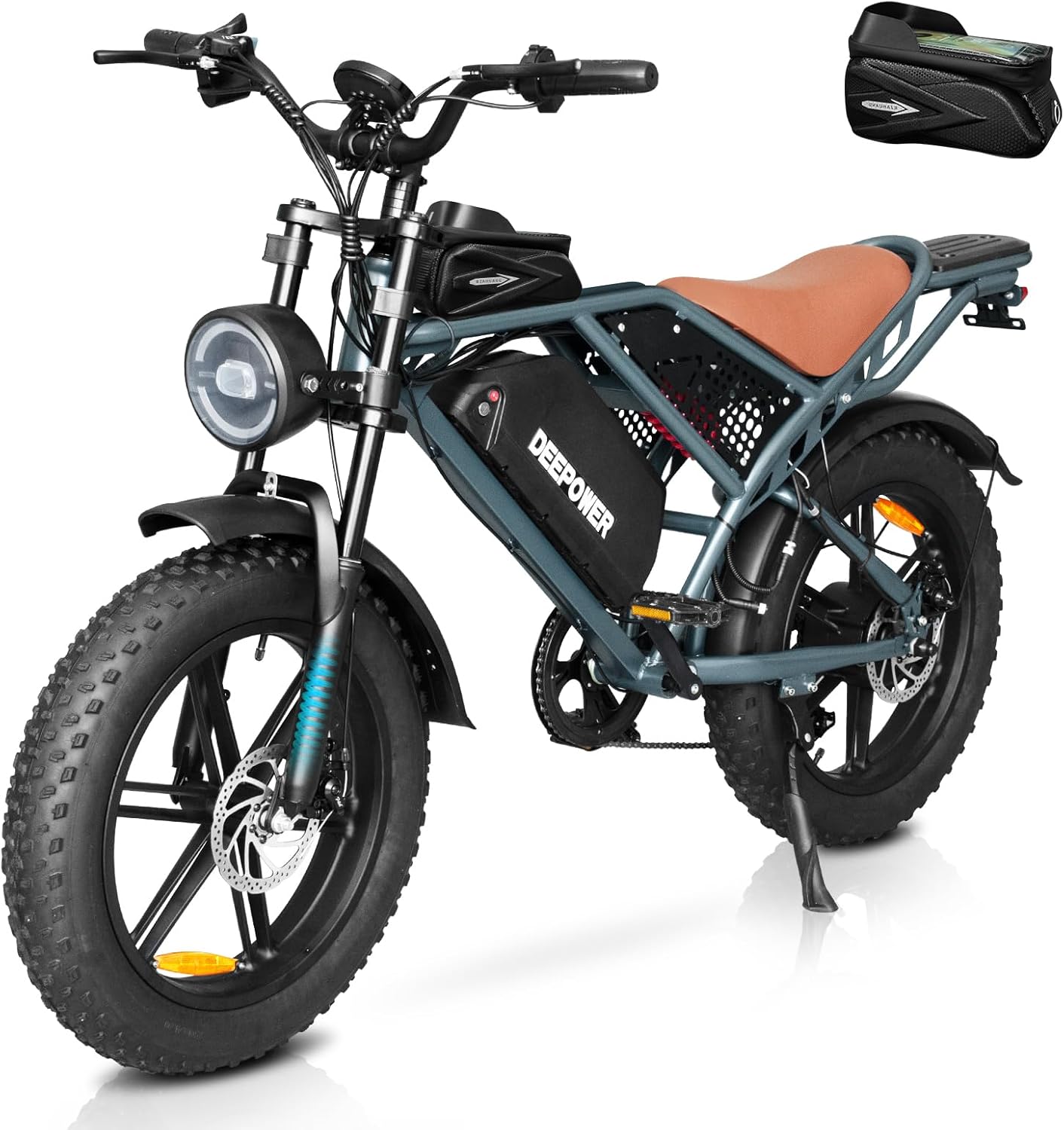 Amazon.com : DEEPOWER Electric Bike for Adults,Peak 1500W Motor,30MPH 40Mile ebikes for Adults ...