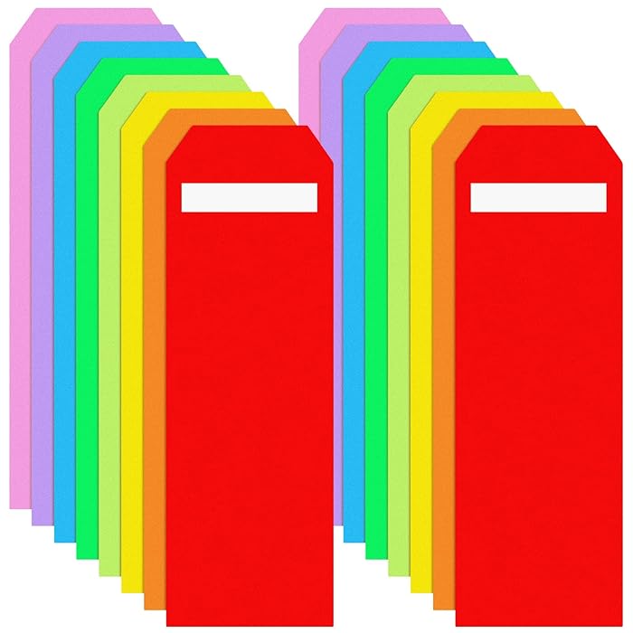 Buy 24 Pack Library Book Dividers 4 x 12 Inch Library Shelf Marker with ...