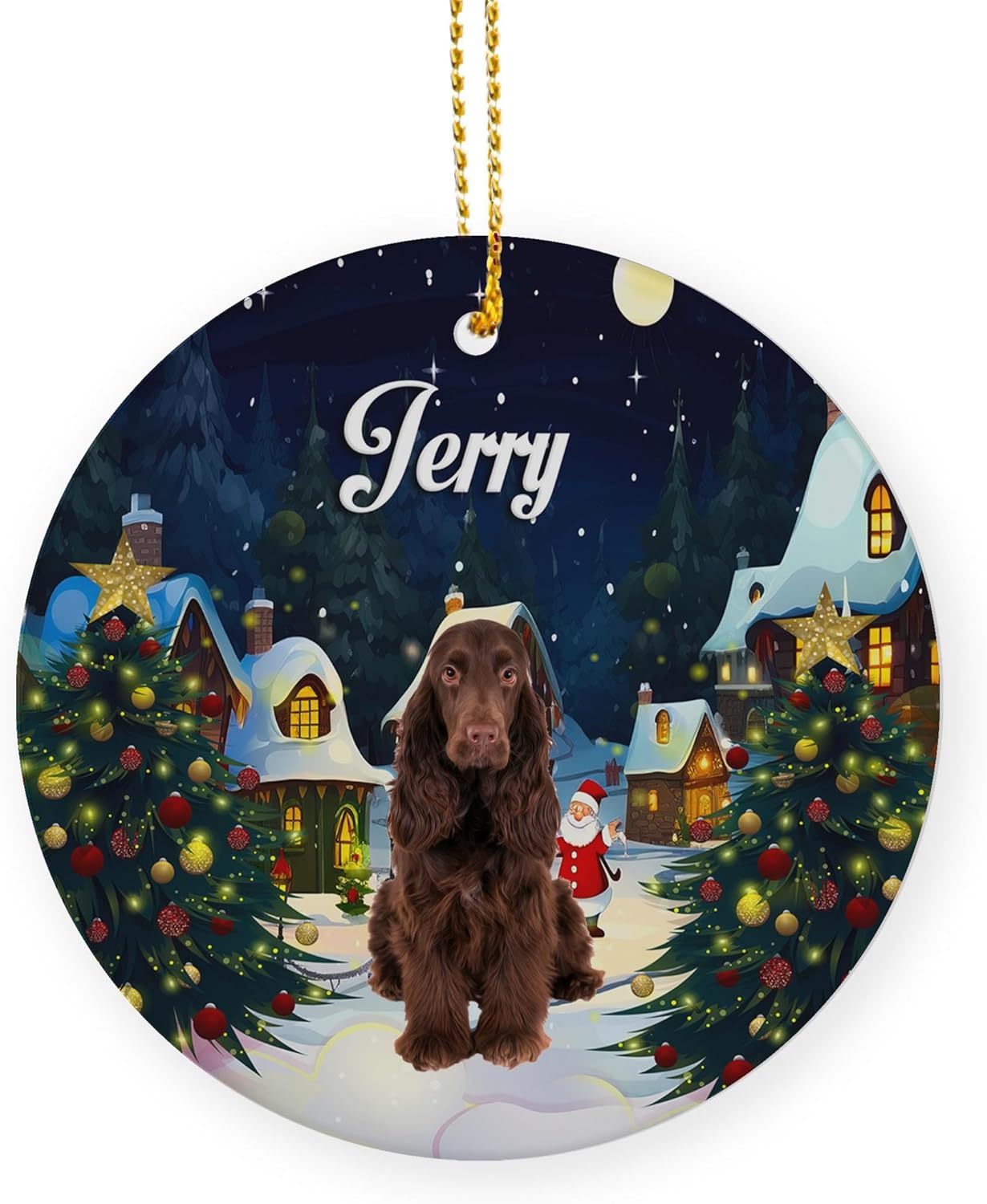 Amazon.com: Personalized Brown English Cocker Spaniel Dog Christmas ...