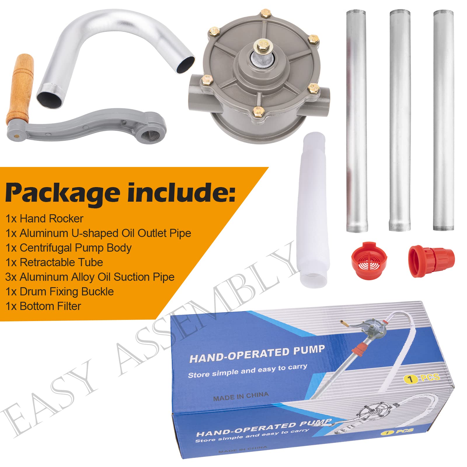 Buy Drum Rotary Hand Pump, 15 to 55 Gallon Drum Pump, Rotary Barrel ...