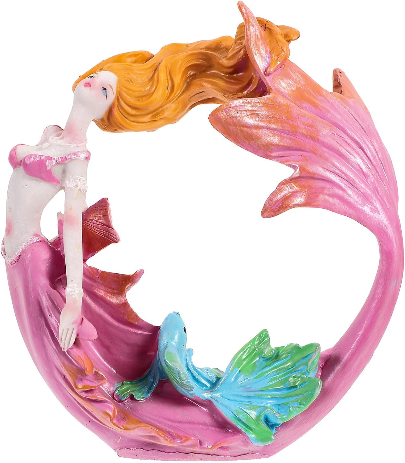 Amazon.com: POPETPOP Fish Tank Mermaid Statue Aquarium Mermaid ...
