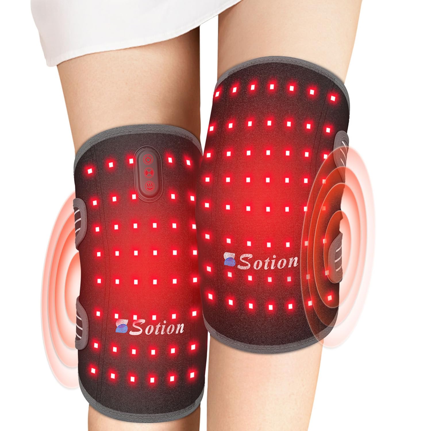 Amazon.com: Knee Massager with Heat and Red Light Therapy, Heated Knee ...