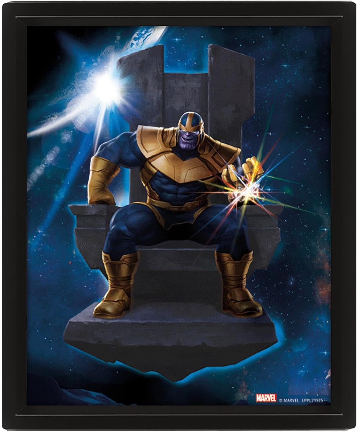 Marvel Poster in 3D (Thanos in Avengers: Infinity War Design) 3D ...