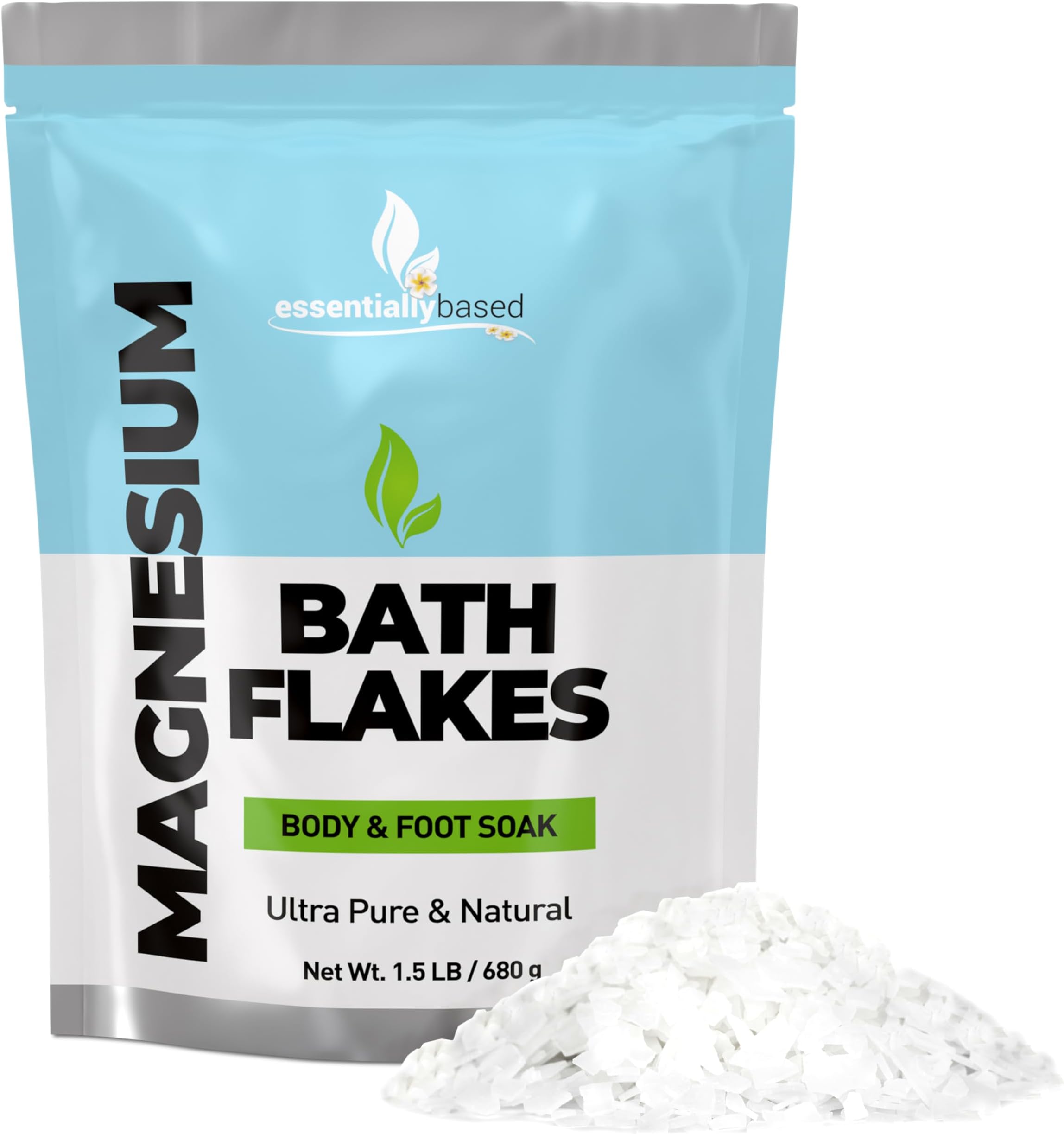 Amazon.com: Pure Magnesium Chloride Flakes 3 lb - Absorbs Better Than Epsom Salt - All Natural ...