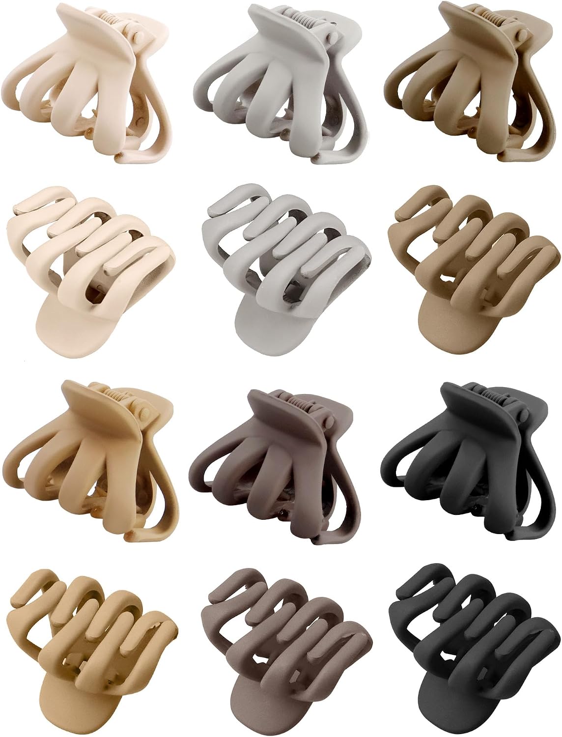 Kavya 12 Pcs Small Claw Clips Octopus Hair Clips for Fine Hair Non Slip ...