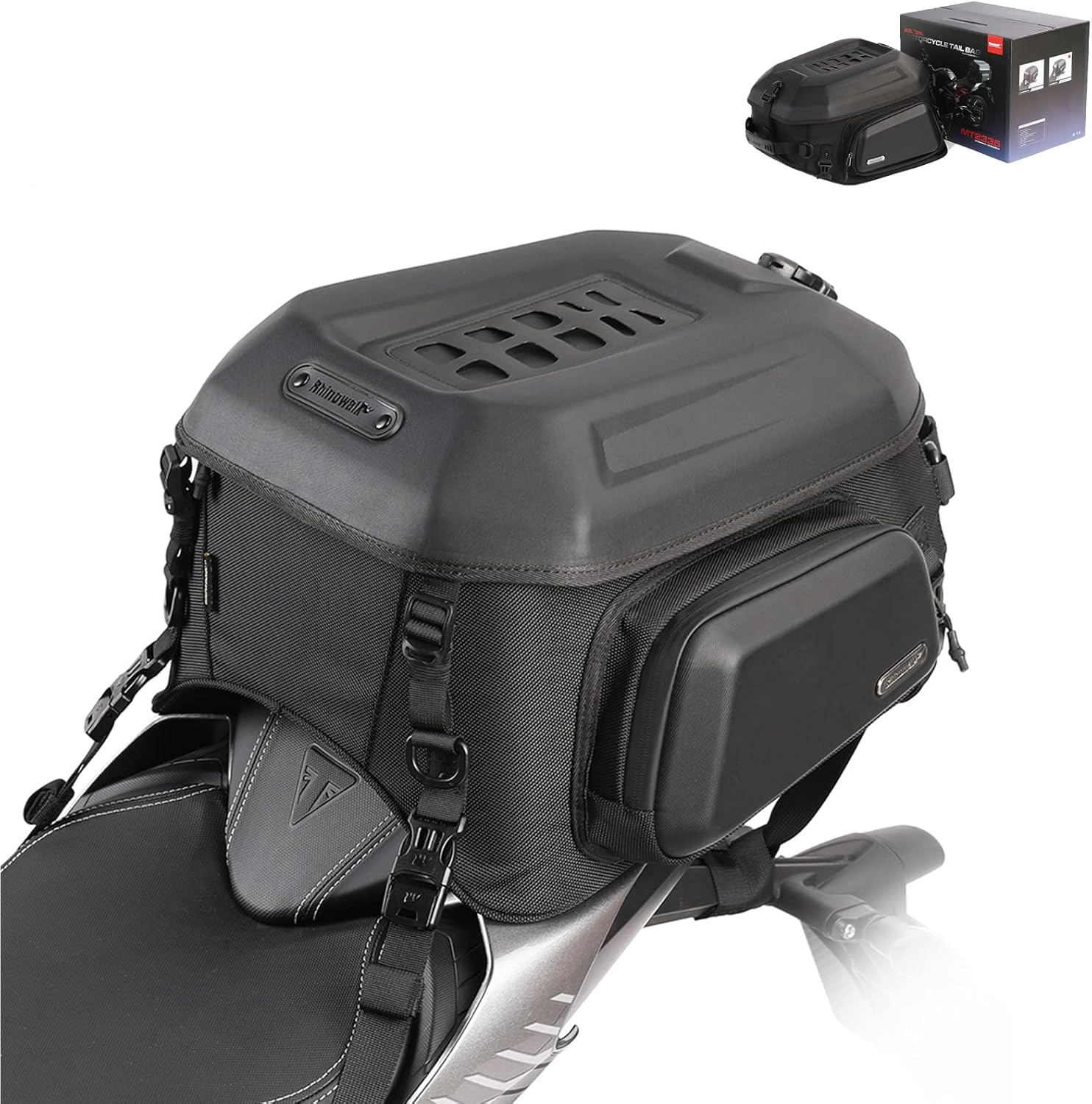 Amazon.com: Rhinowalk Motorcycle tail bag,Motorcycle Expandable ...