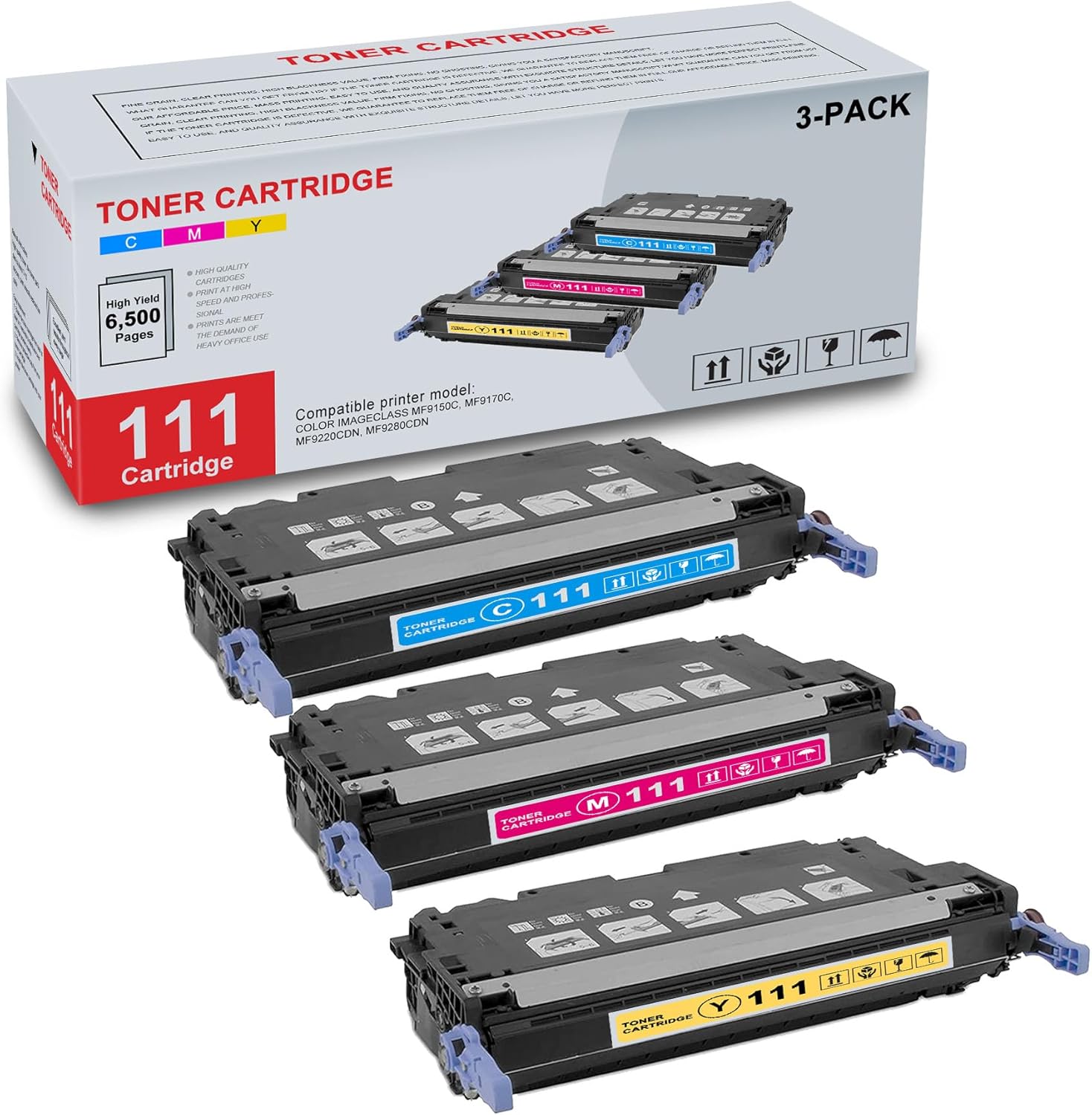 Amazon.com: 3-Pack 111 CRG111 Toner Cartridge High Yield Compatible 111 ...