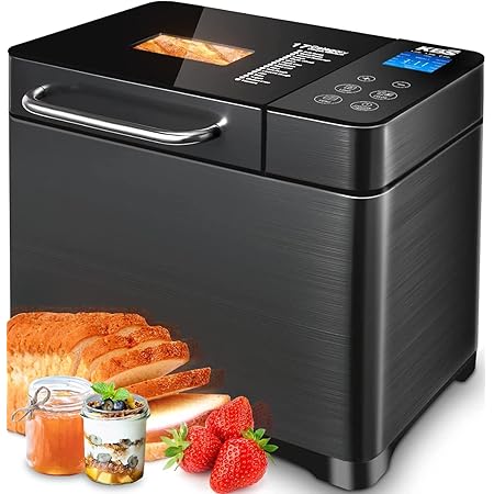 Amazon.com: KBS 19-in-1 Compact Bread Machine with Dual-Heaters, 1.5LB ...