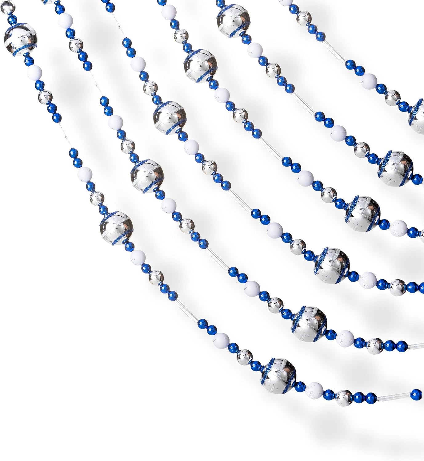 Amazon.com: Klikel Christmas Acrylic Blue and Silver Garland 10 Feet ...