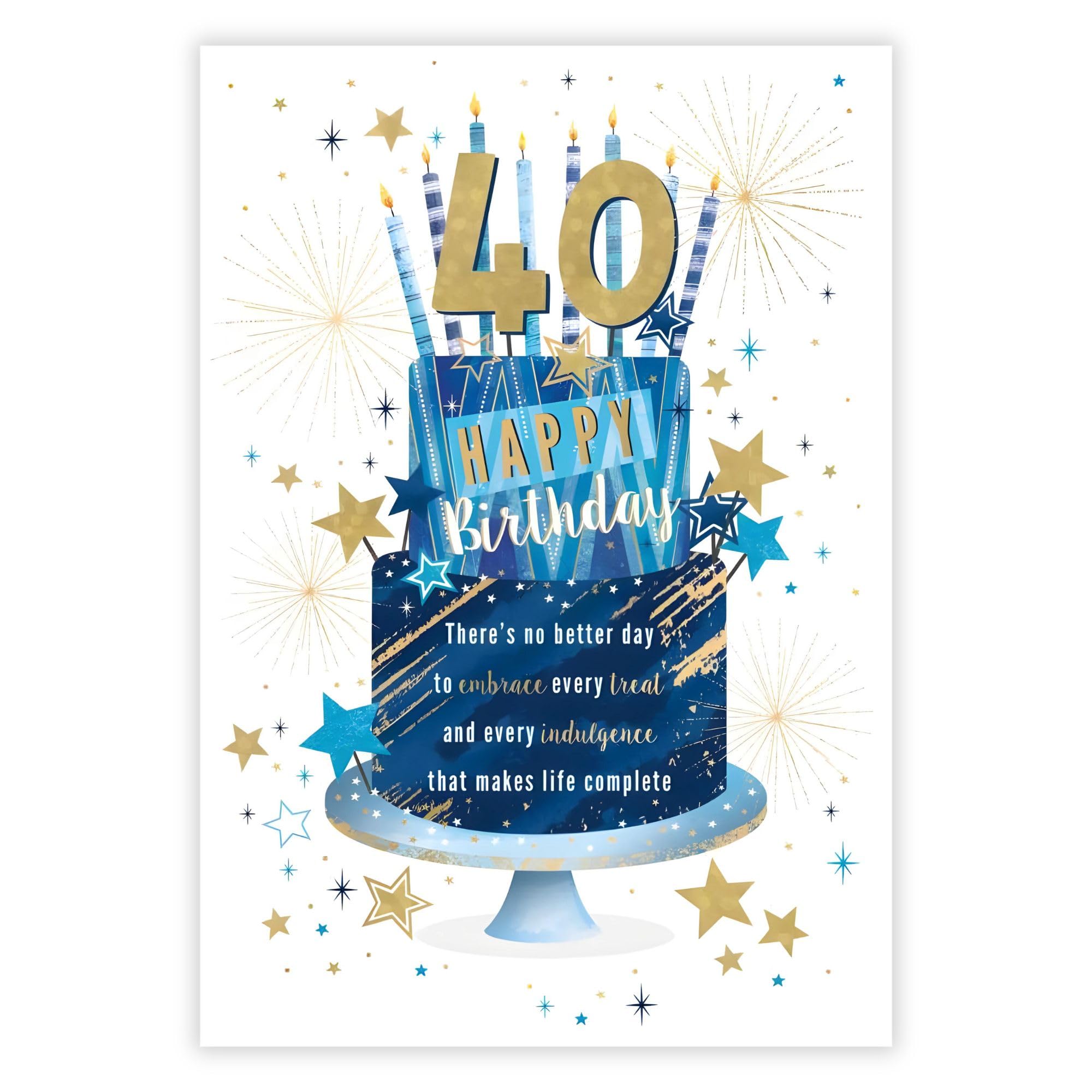 40th Birthday Card Template Flower Meadow AGE 40 Birthday Card