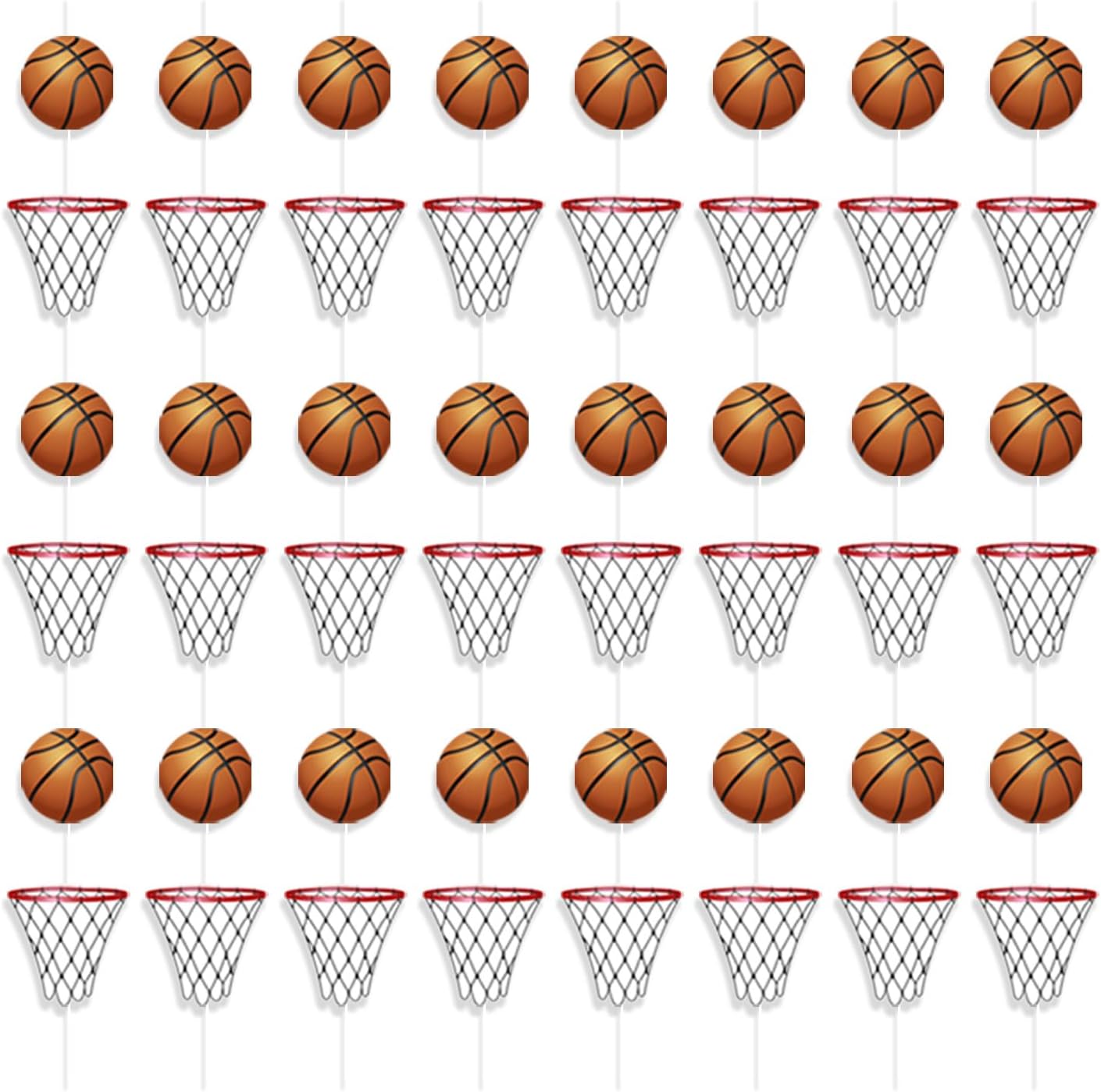 Amazon.com: Basketball Party Garland Decoration Set, 4ft Hoop Banner, 8 ...