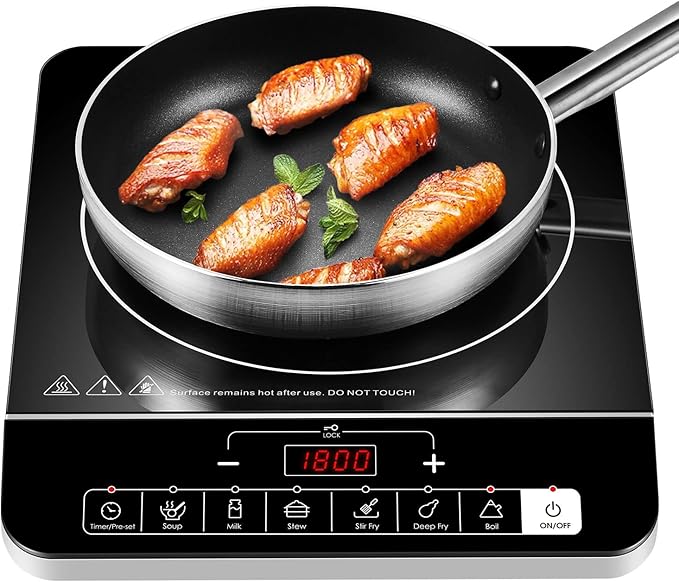 Amazon.com: Portable Induction Cooktop Countertop Burner Induction Hot ...