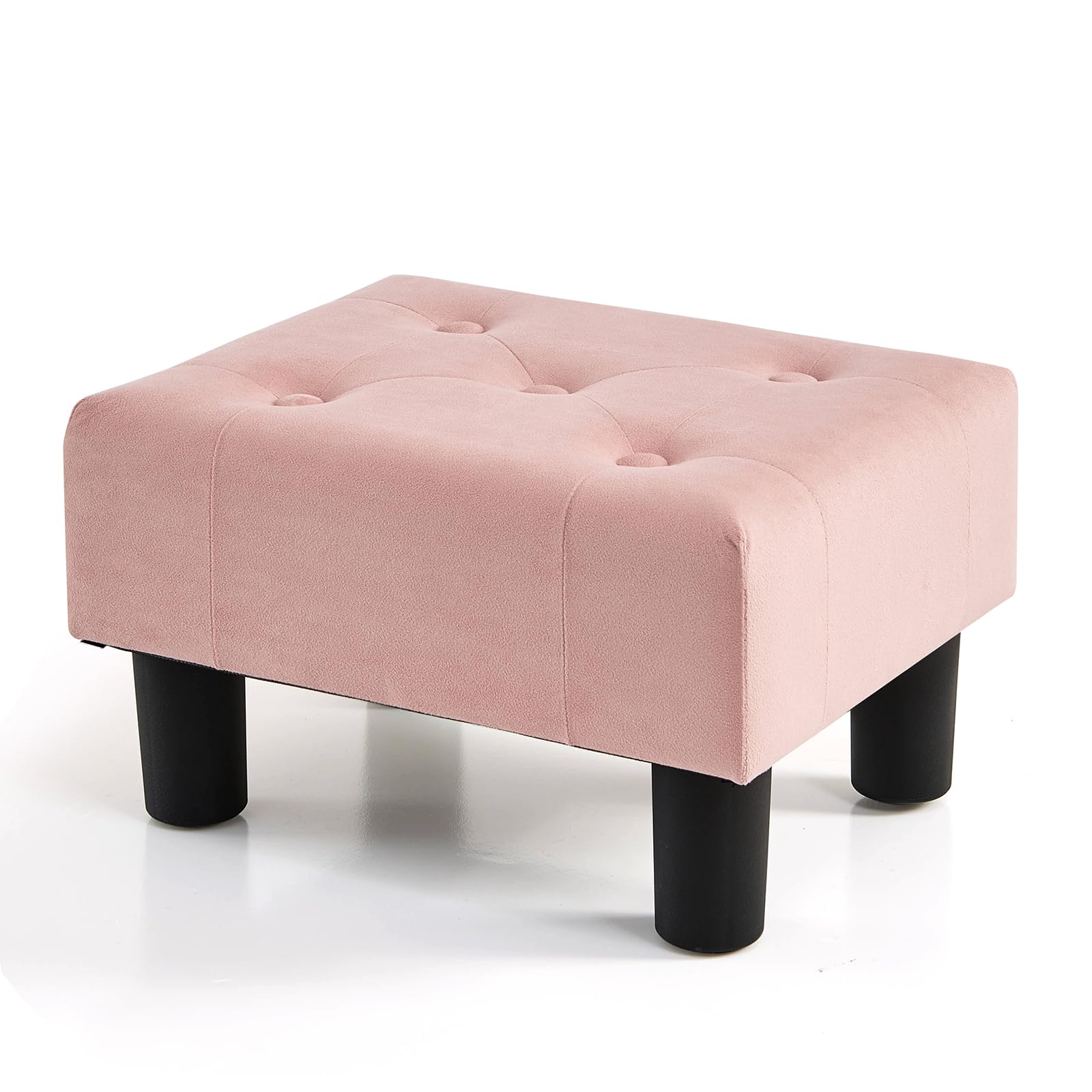 BRIAN & DANY Small Foot Stool, Velvet Footstool with Legs, Footstools ...