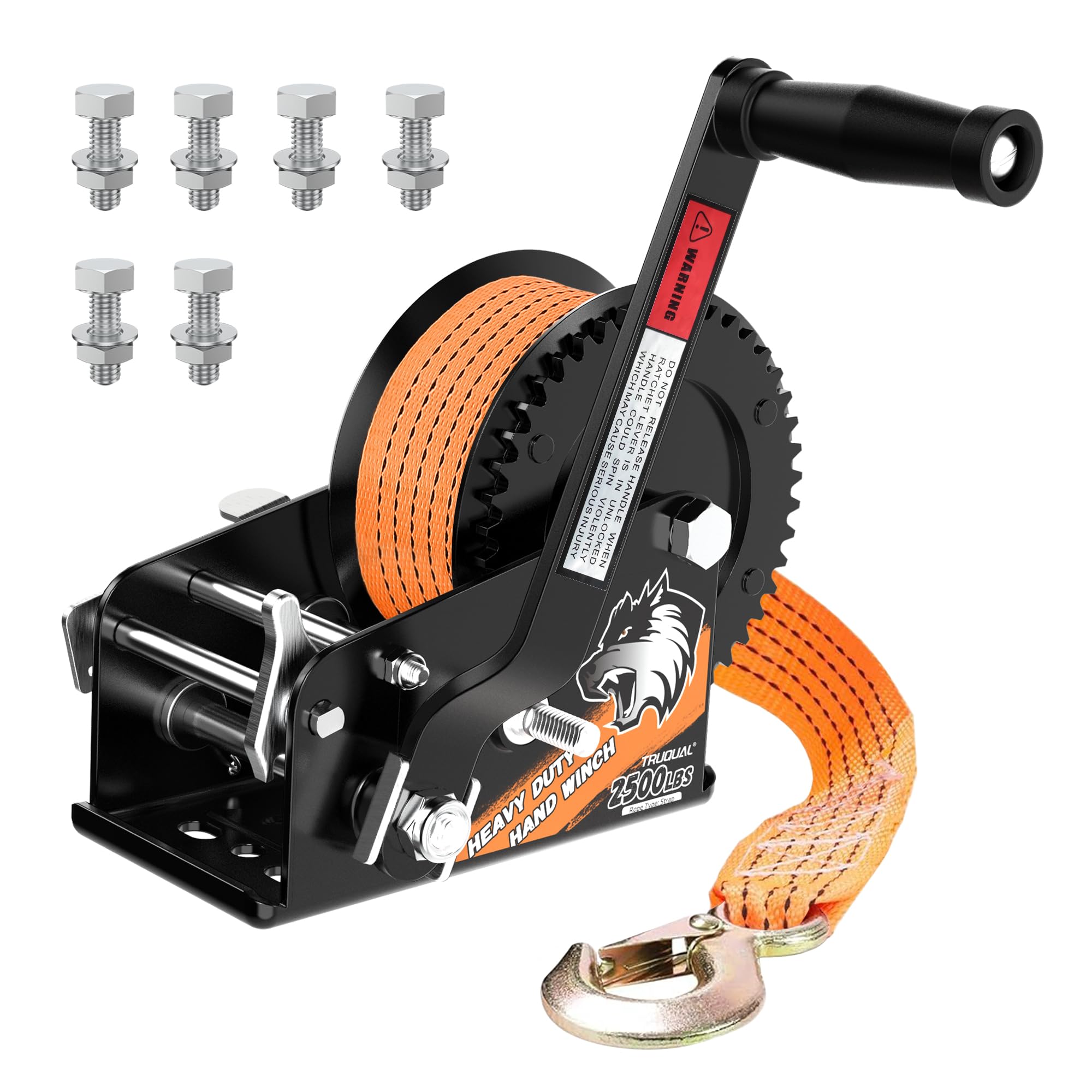 Amazon.com: TRUQUAL Boat Trailer Winch, Heavy Duty Hand Crank winch ...