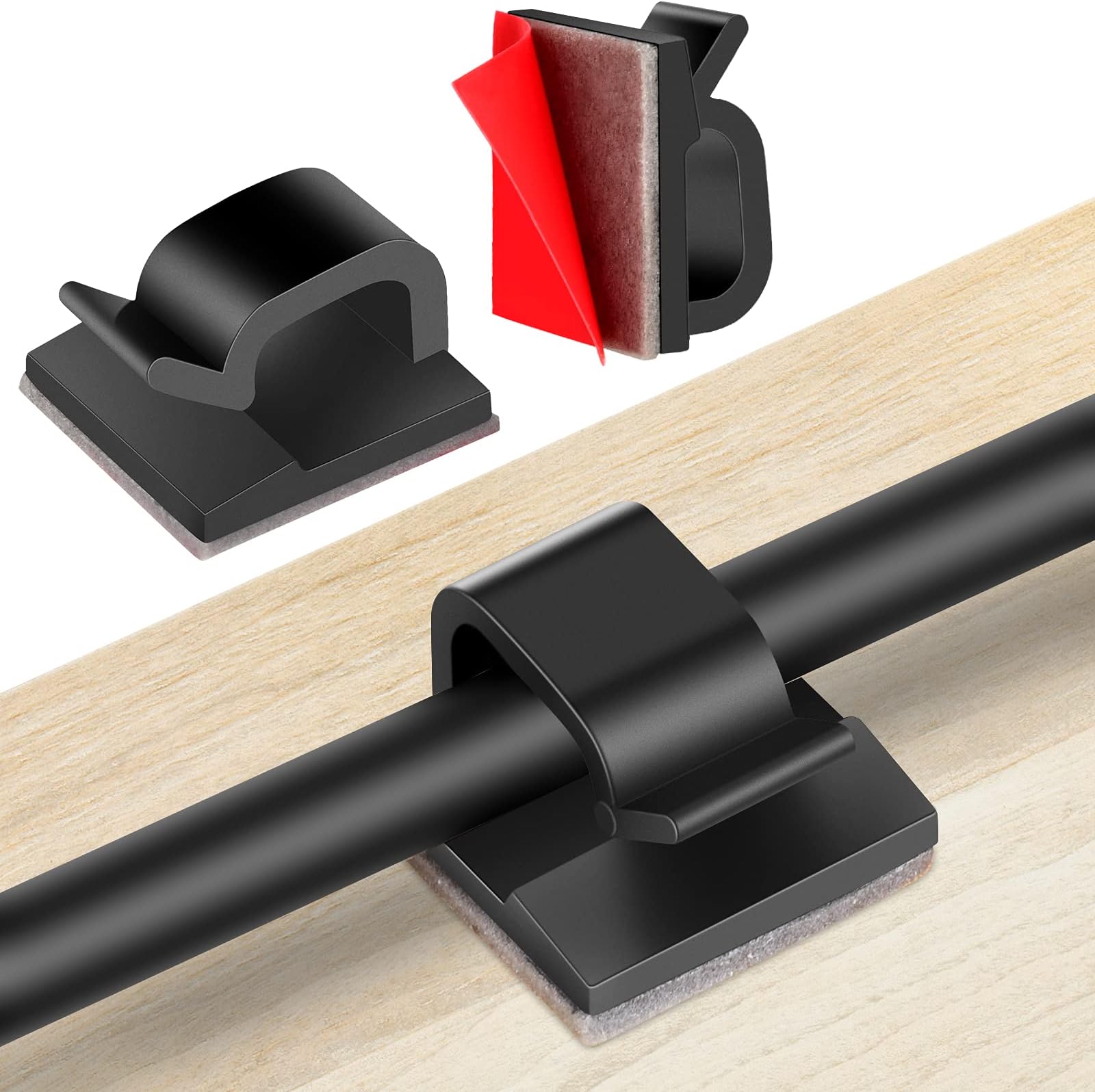 Amazon.com: 60 PCS Adhesive Cable Clips, Upgraded Wall Wire Clips for ...