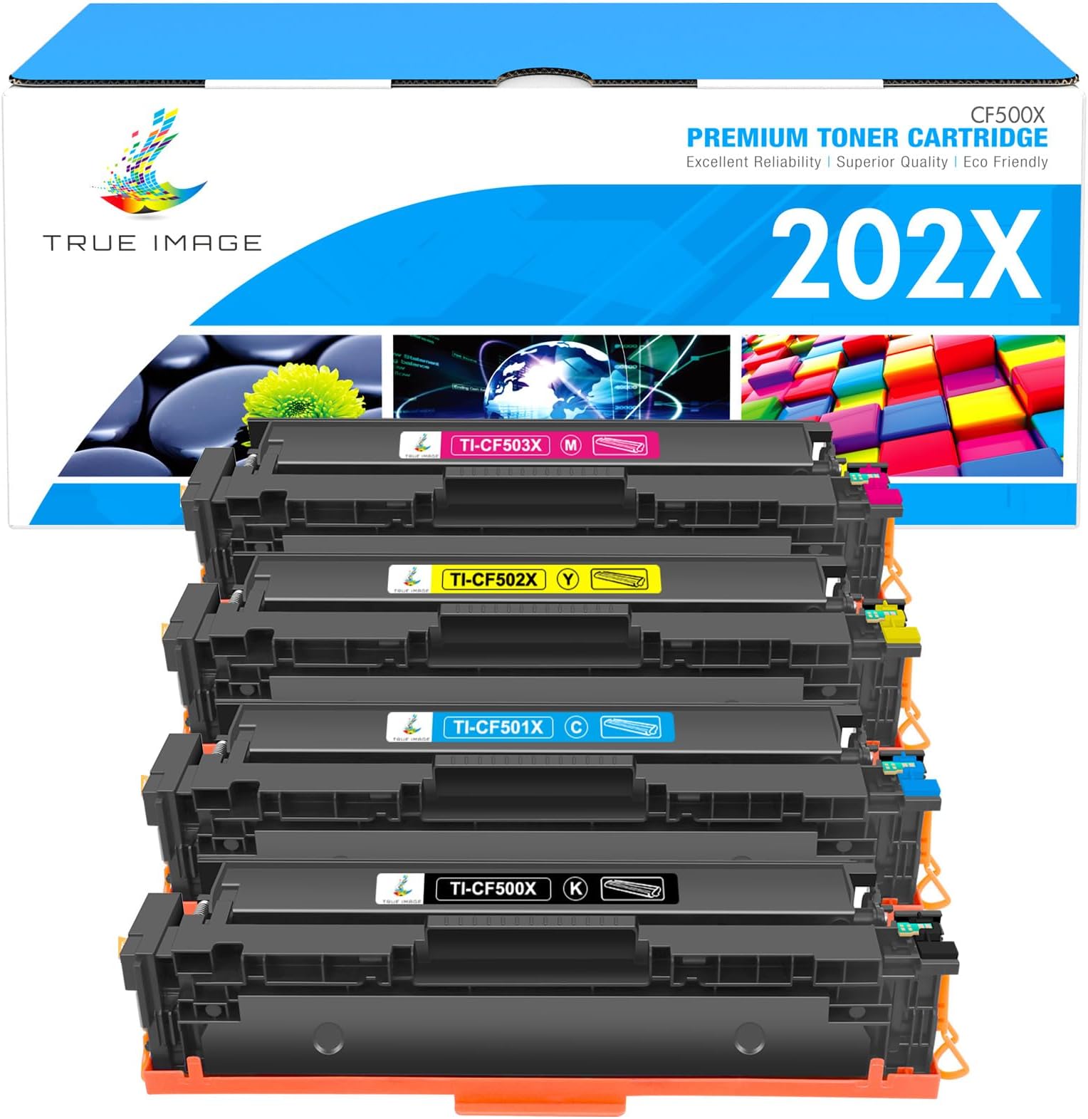 Amazon.com: 202A Toner Cartridges 4 Pack Replacement for HP 202A CF500A ...