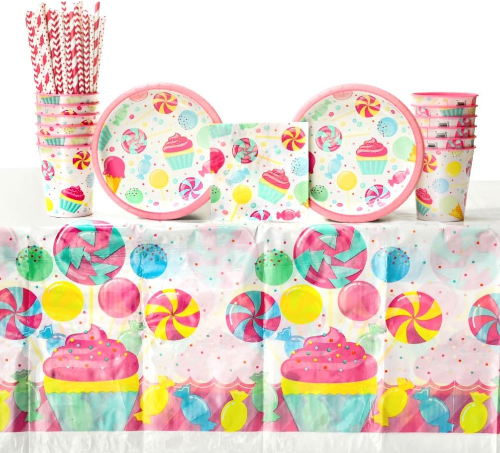Amazon.com: Candy Bouquet Birthday Party Supplies Pack for 16 Guests ...
