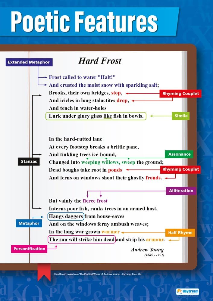 Amazon.com: Poetic Structure | English Posters for Common Core State ...